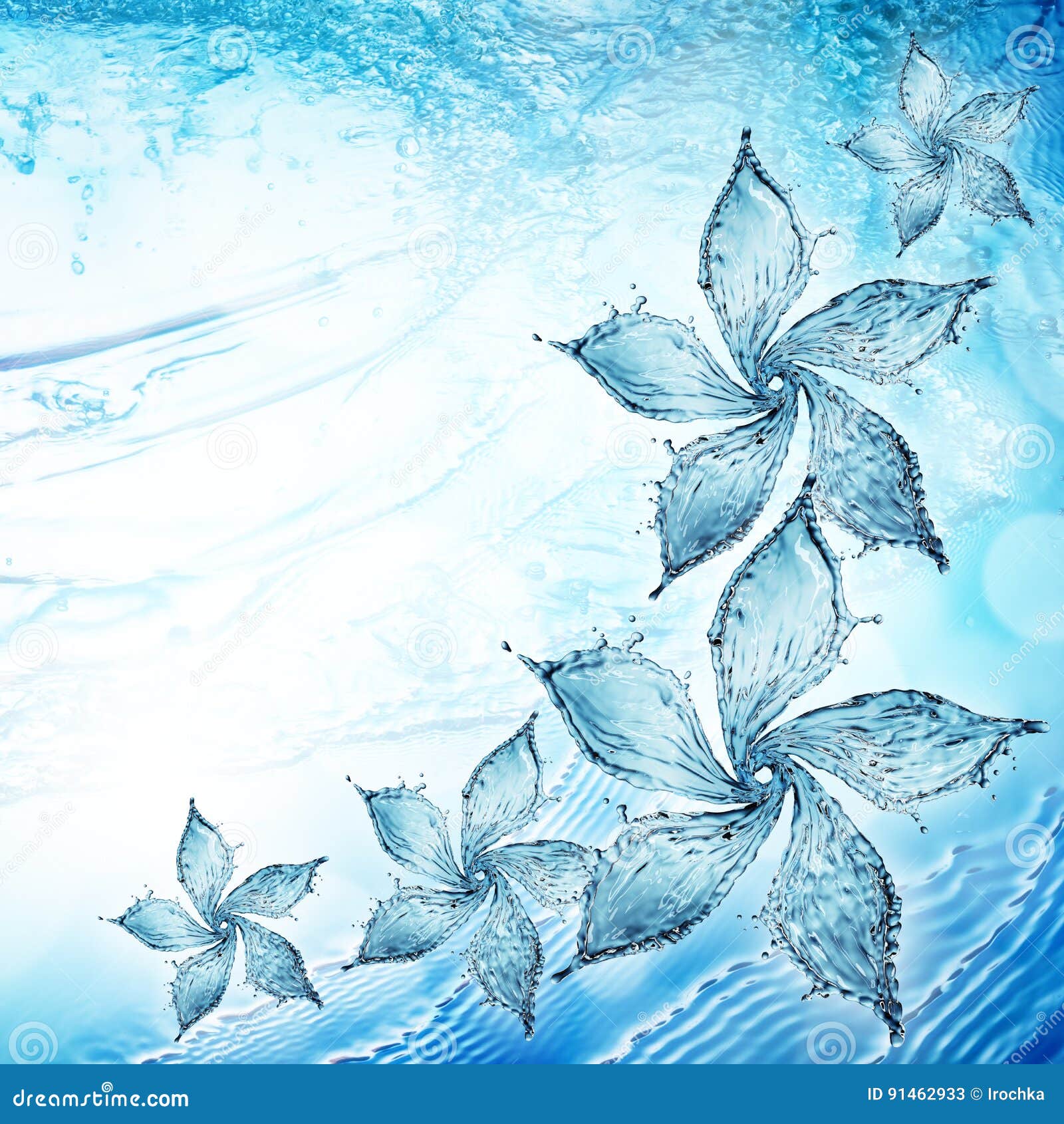 Flower Made of Water Splash Stock Illustration - Illustration of ...