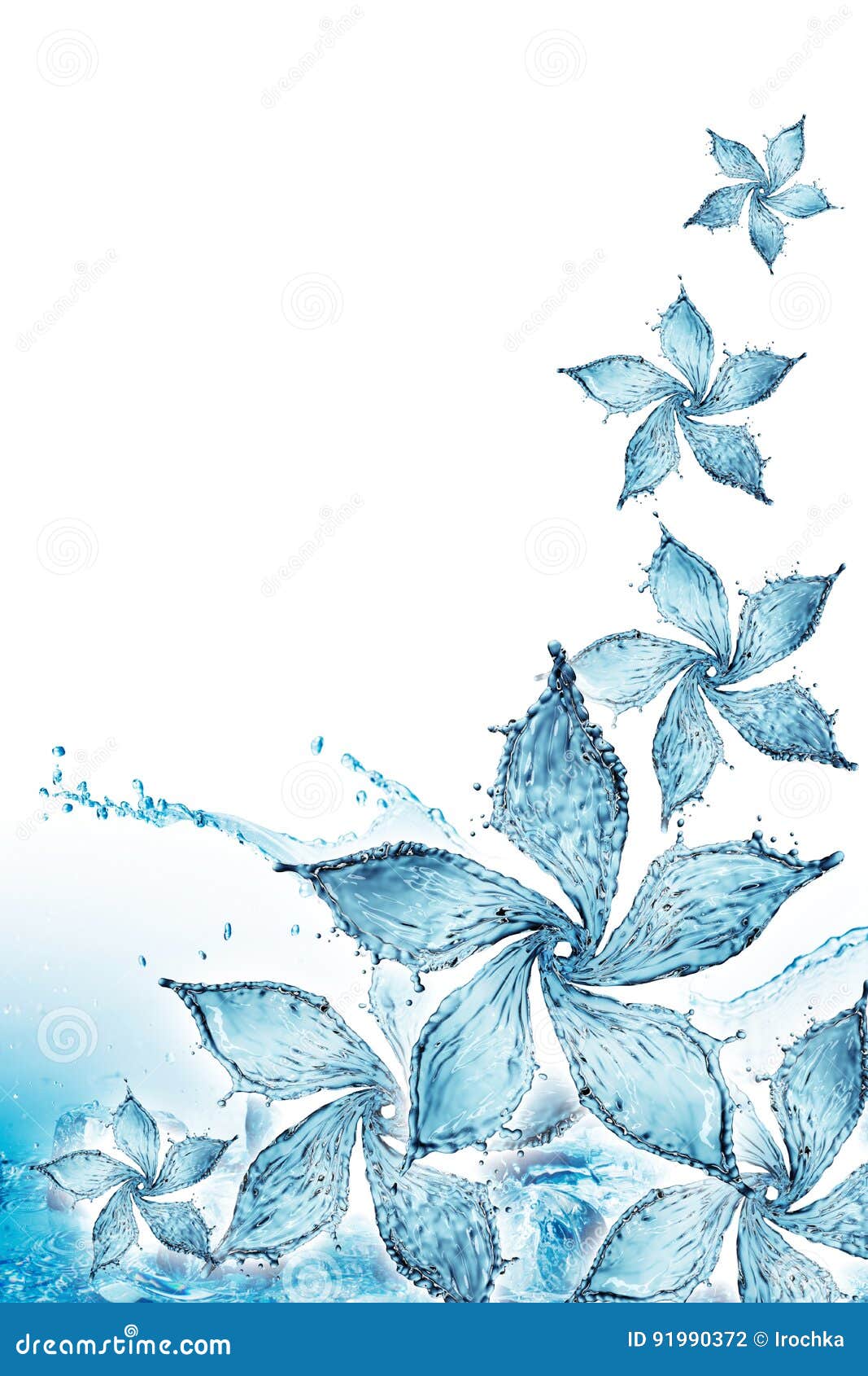 Flower Made of Water Splash Stock Illustration - Illustration of aqua ...