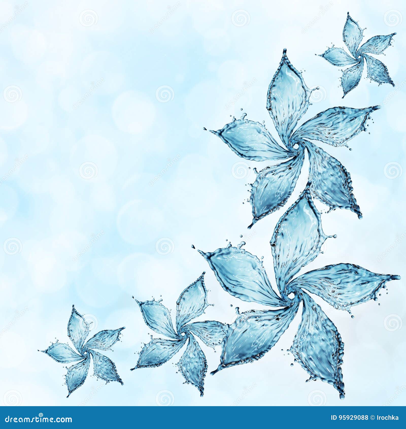 Flower Made of Water Splash Stock Illustration - Illustration of fresh ...