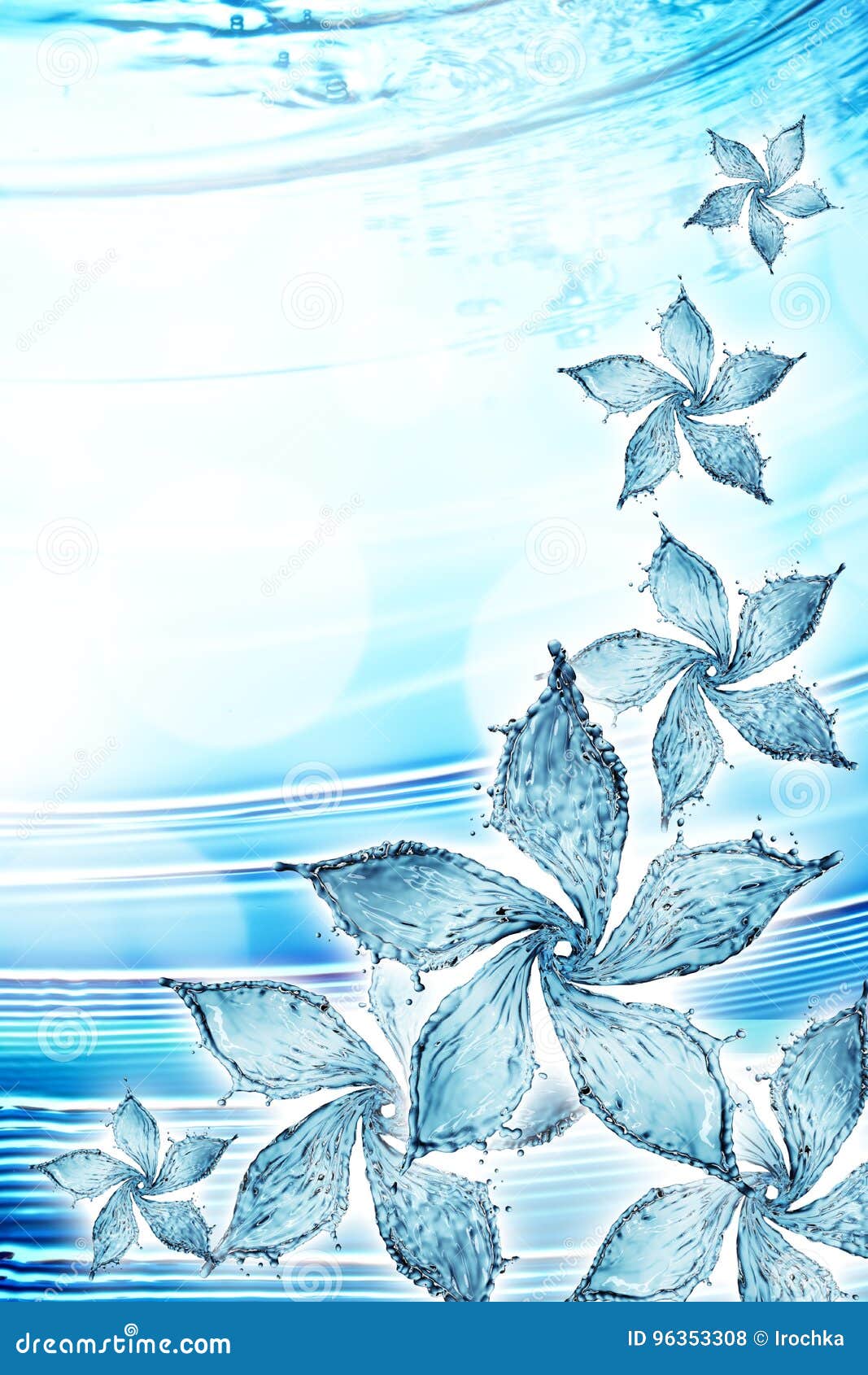 Flower Made of Water Splash Stock Illustration - Illustration of liquid ...