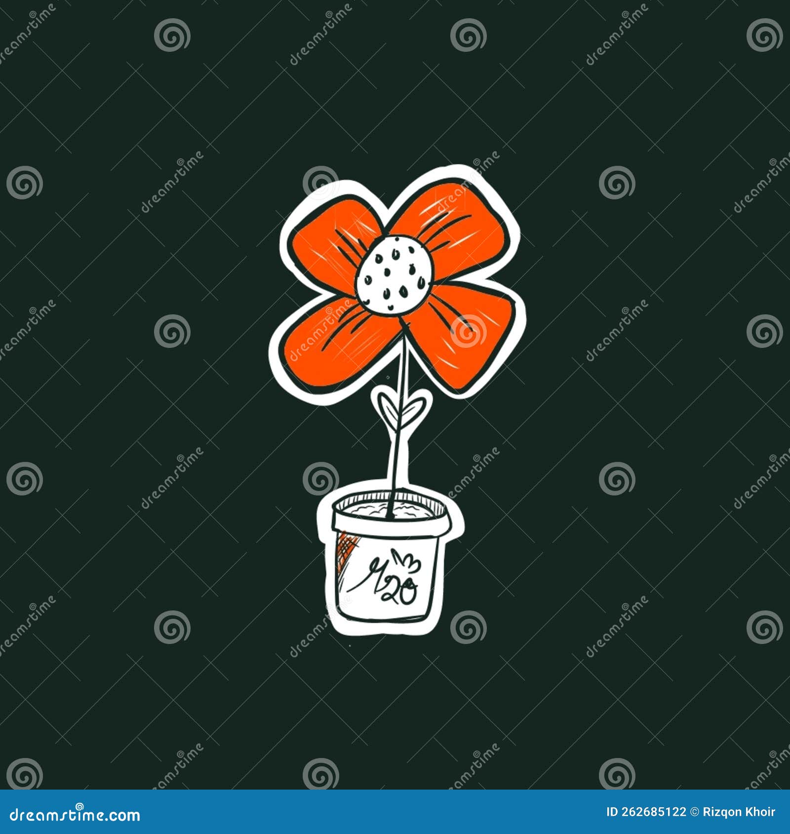 Flower make your happy stock illustration. Illustration of basically ...