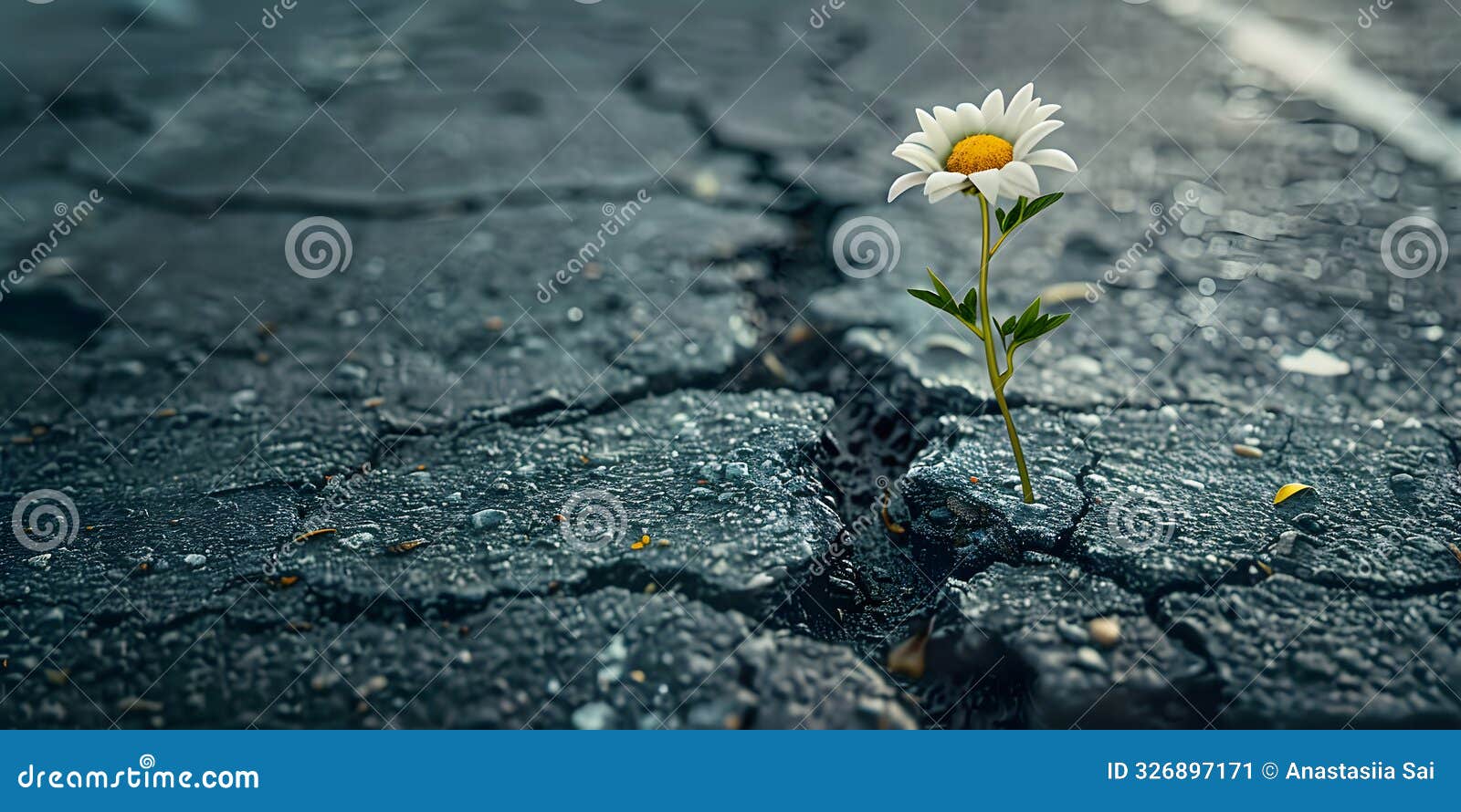 A Flower Makes Its Way Out of the Ground Stock Image - Image of beauty ...
