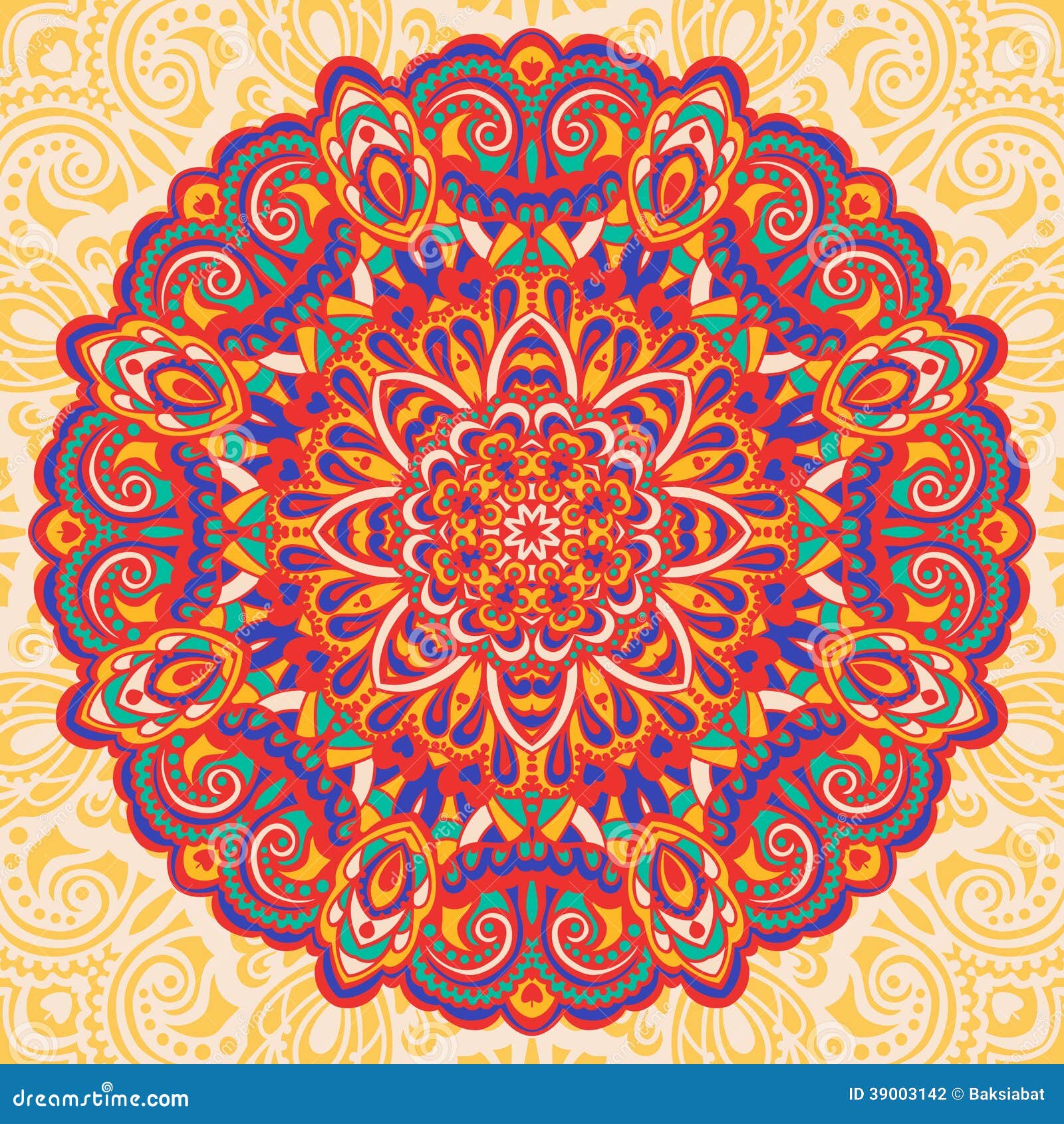 Flower Mandala. Abstract Element for Design Stock Vector - Illustration ...