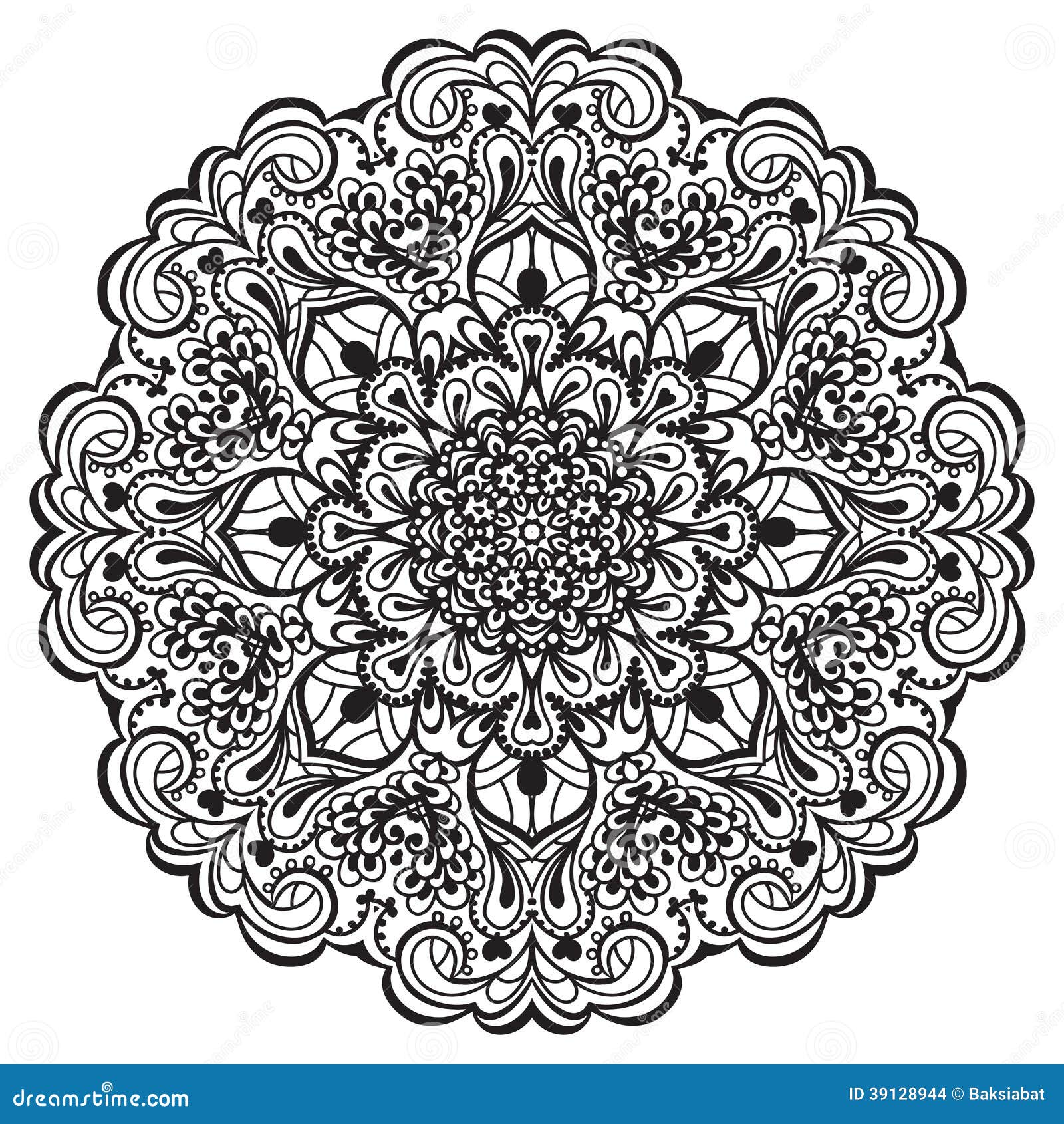 Flower Mandala. Abstract Element for Design Stock Vector - Illustration ...