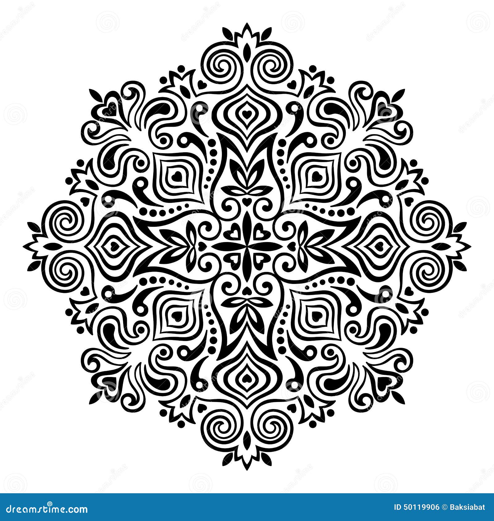 Flower Mandala. Abstract Element for Design Stock Vector - Illustration ...