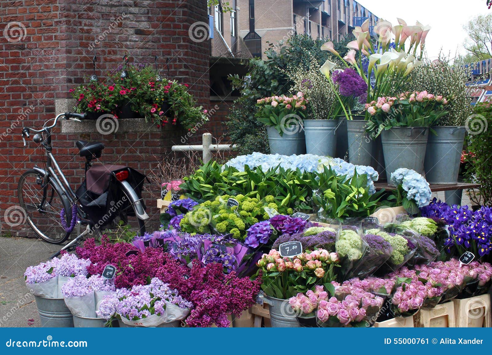 Flower Market stock image. Image of harvest, outside - 55000761