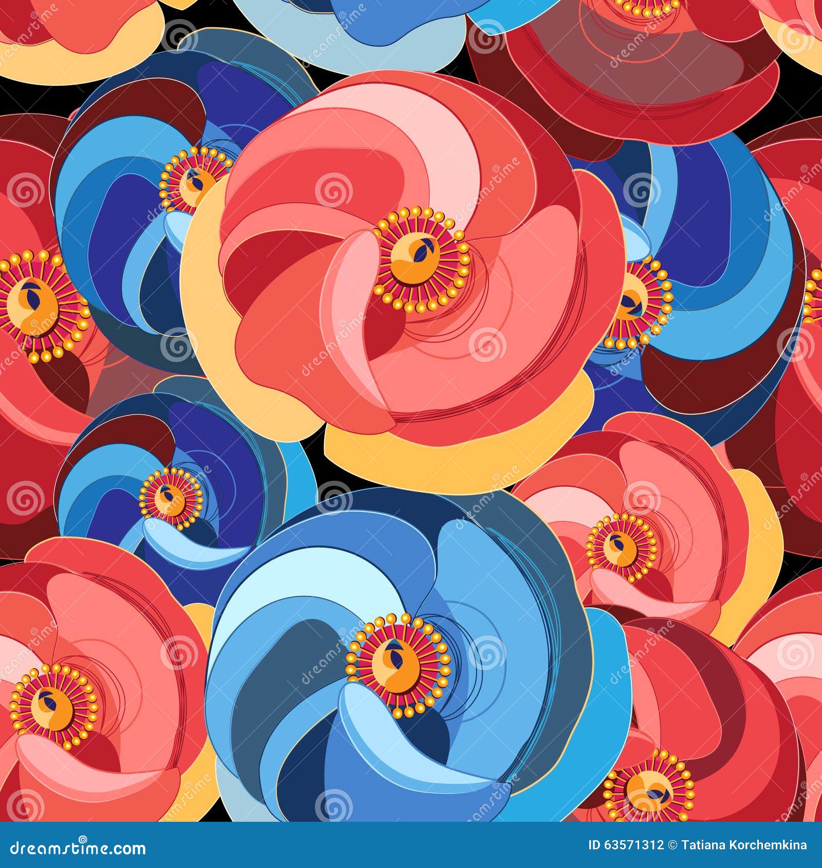 Flower with Multicolored Petals Stock Vector - Illustration of garden ...