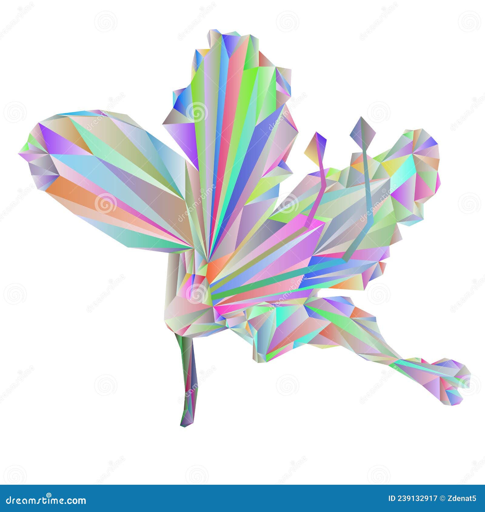 Flower Multicolored Simple Polygons Rhododendron Mountain Spring Shrub ...