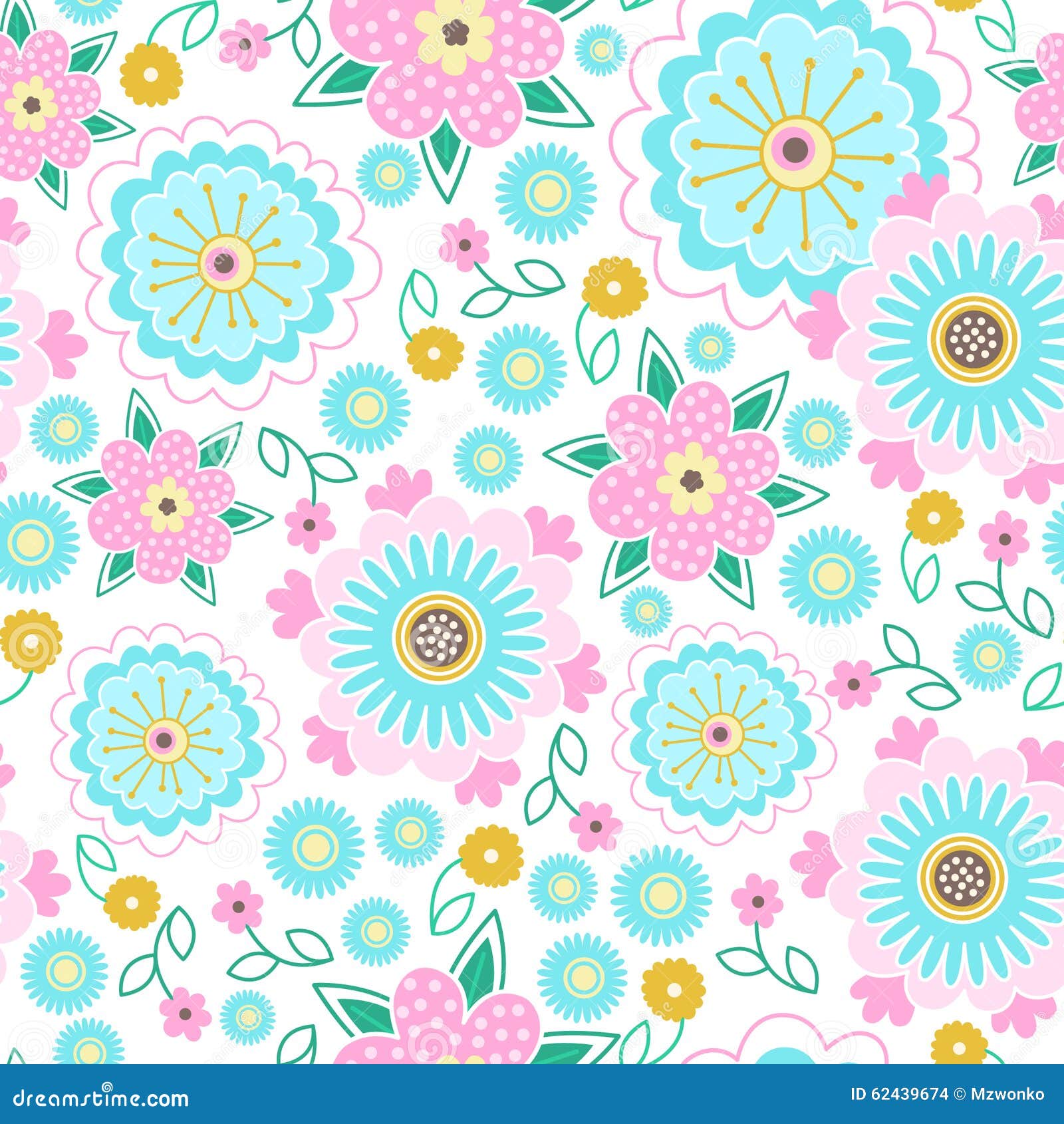 Flower nature pattern stock vector. Illustration of colorful - 62439674