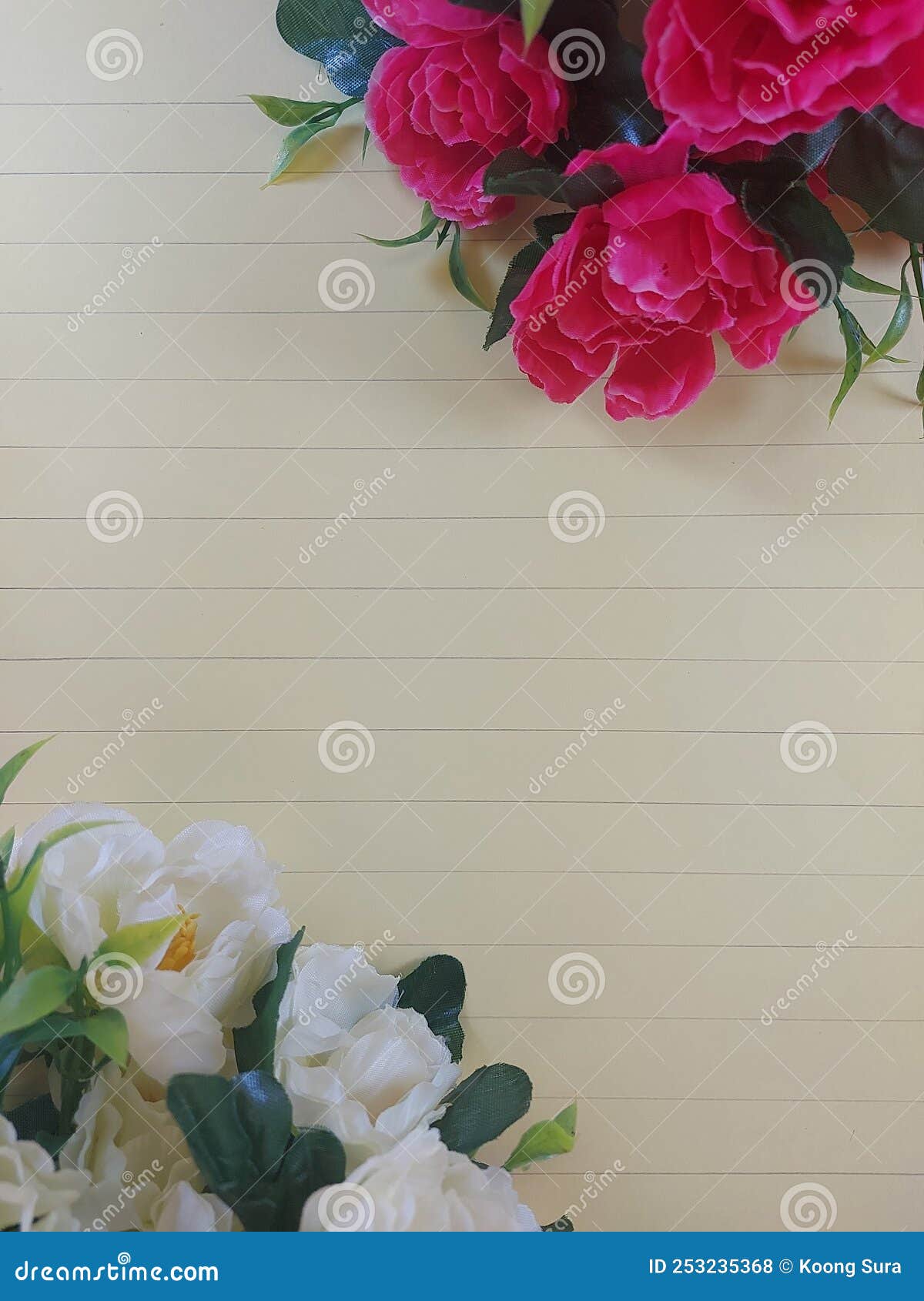 The Flower on the Note Paper. Stock Photo - Image of centrepiece ...