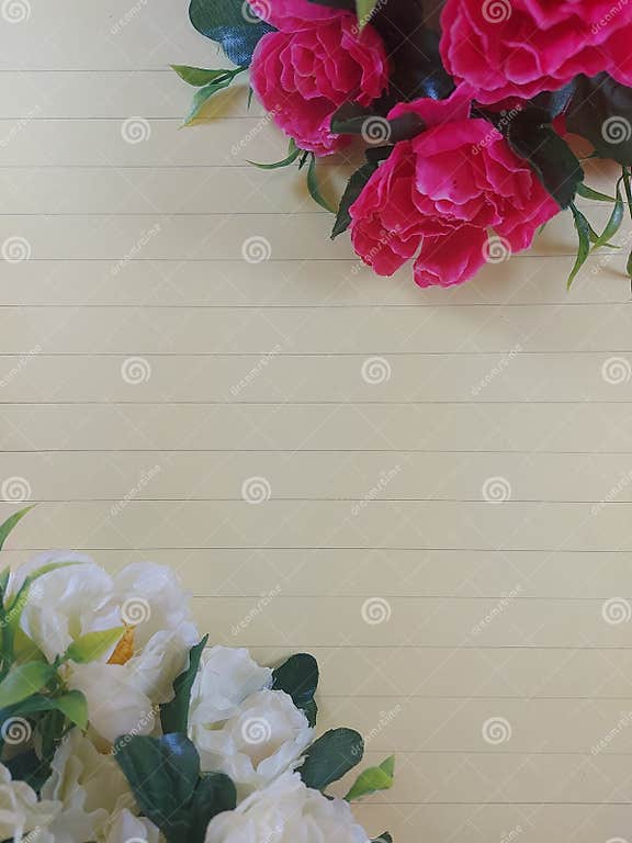 The Flower on the Note Paper. Stock Photo - Image of centrepiece ...
