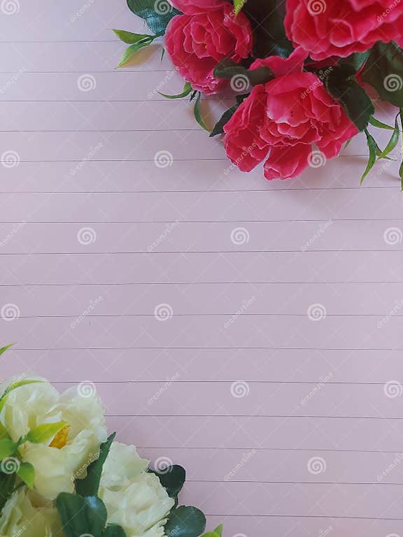 The Flower on the Note Paper. Stock Image - Image of plant, blossom ...