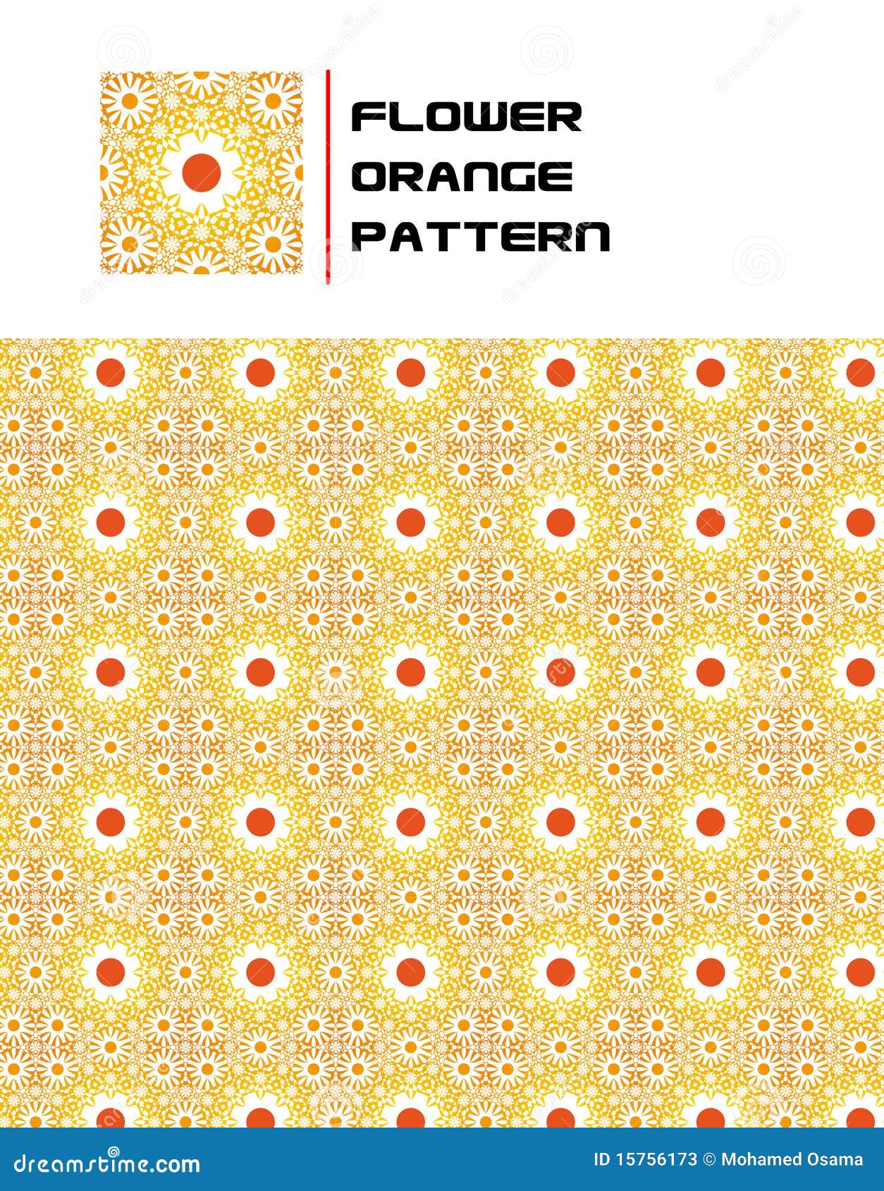 Flower Orange Pattern stock vector. Illustration of colorful - 15756173