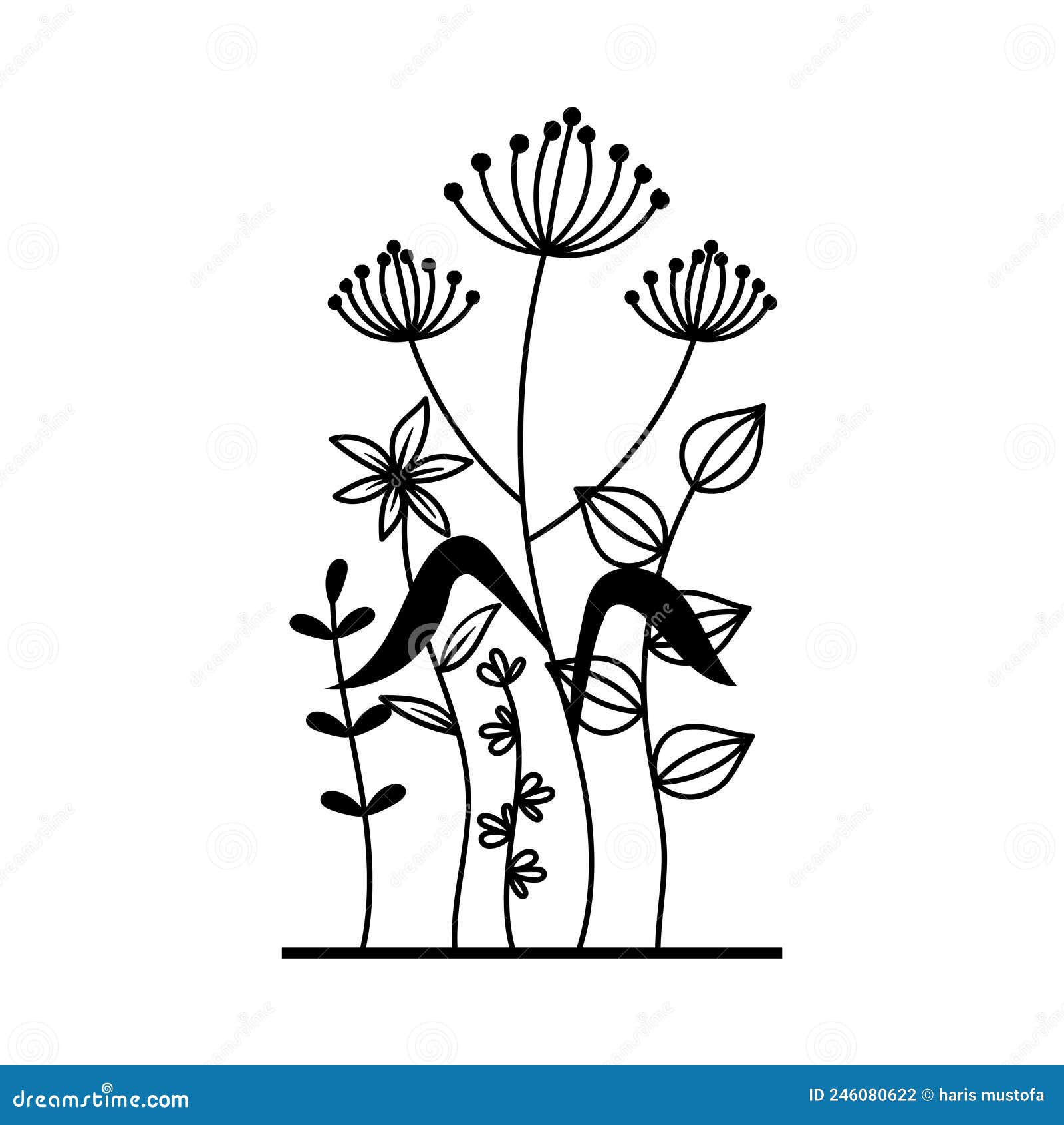 Flower Outline Icon Design Template Ilustration Vector Stock ...