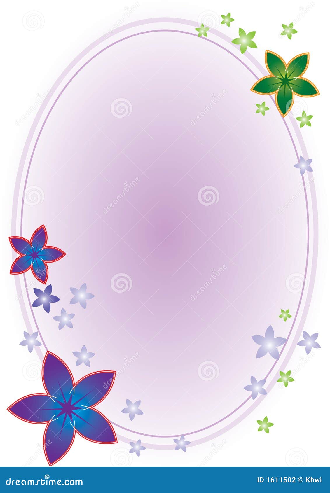 Flower Oval Frame stock vector. Illustration of accessories - 1611502