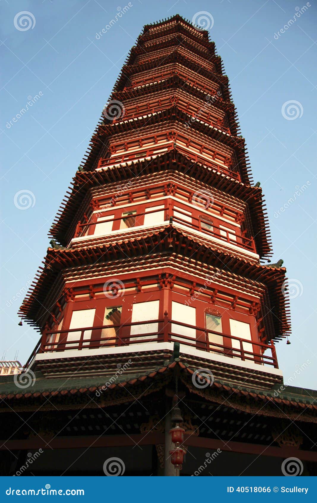 Flower Pagoda, The Main Structure Of The Temple Of The Six Banyan Trees ...