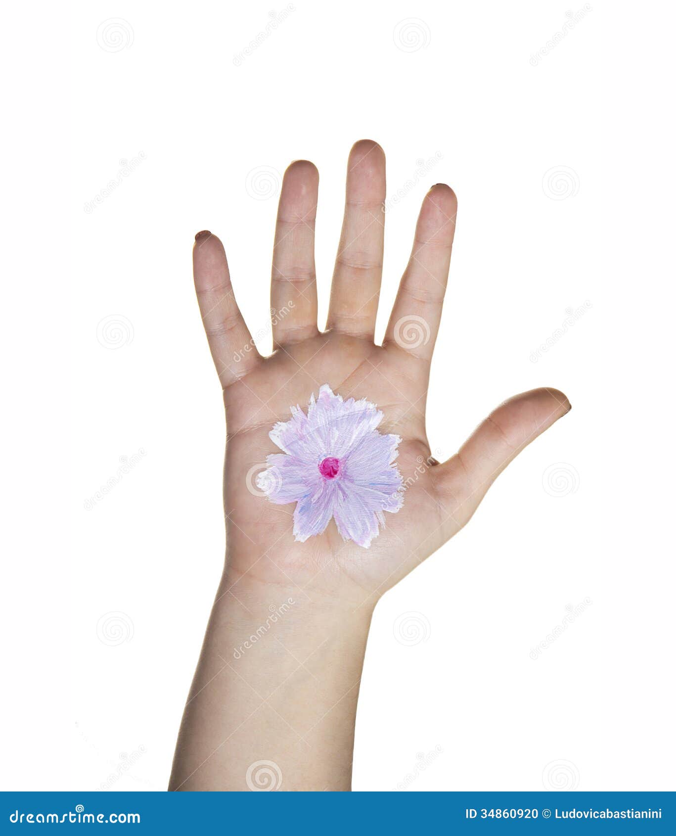 Flower-Painted hands stock photo. Image of possibility - 34860920