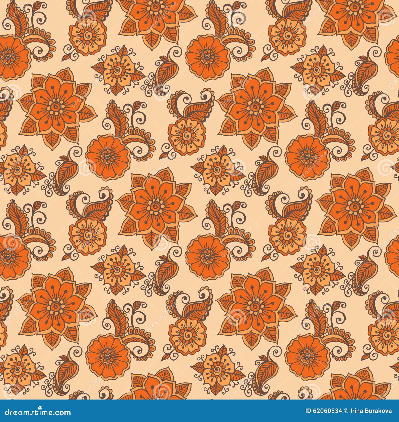 Flower paisley pattern stock vector. Illustration of flower - 62060534