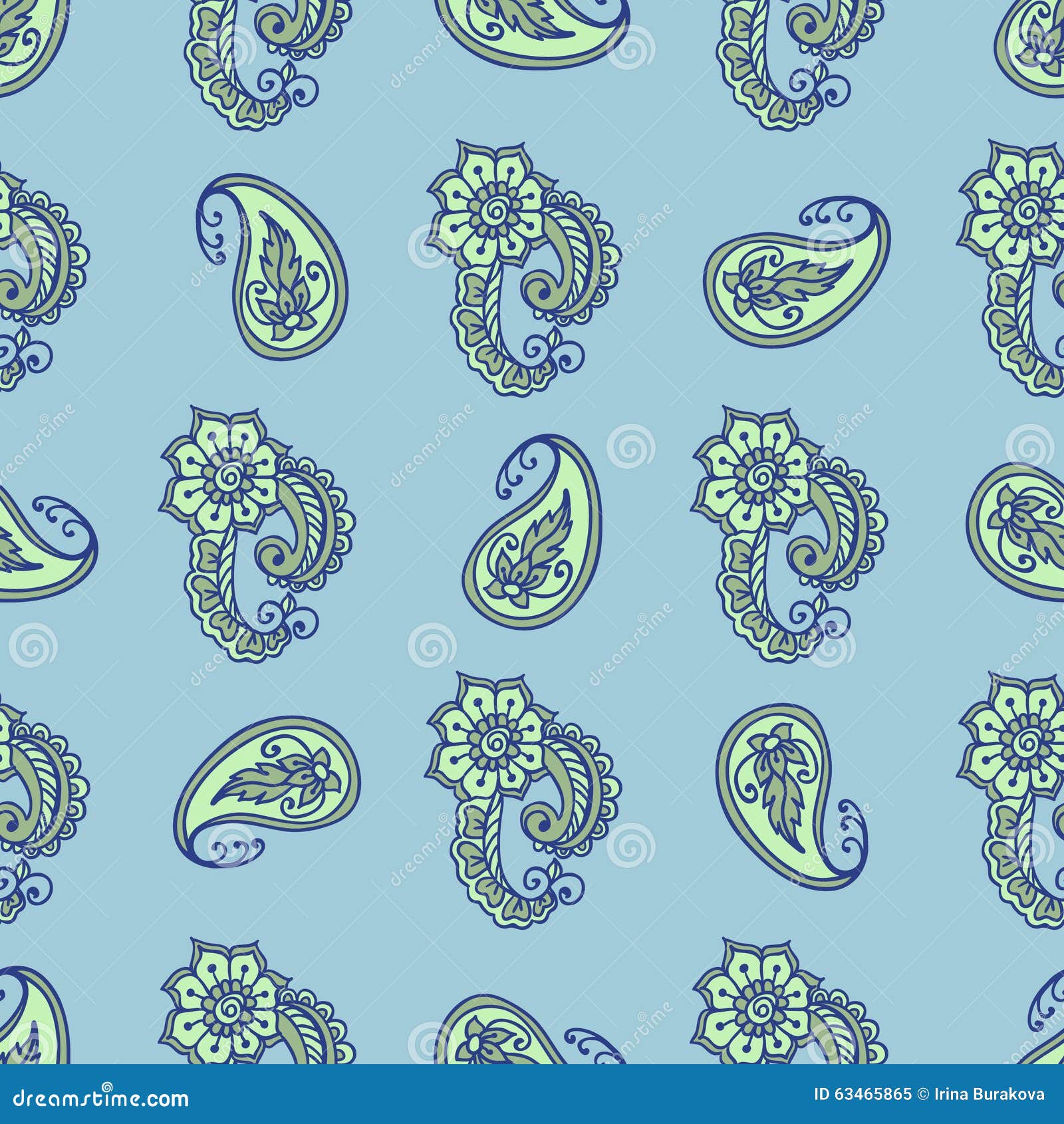 Flower paisley pattern stock vector. Illustration of culture - 63465865