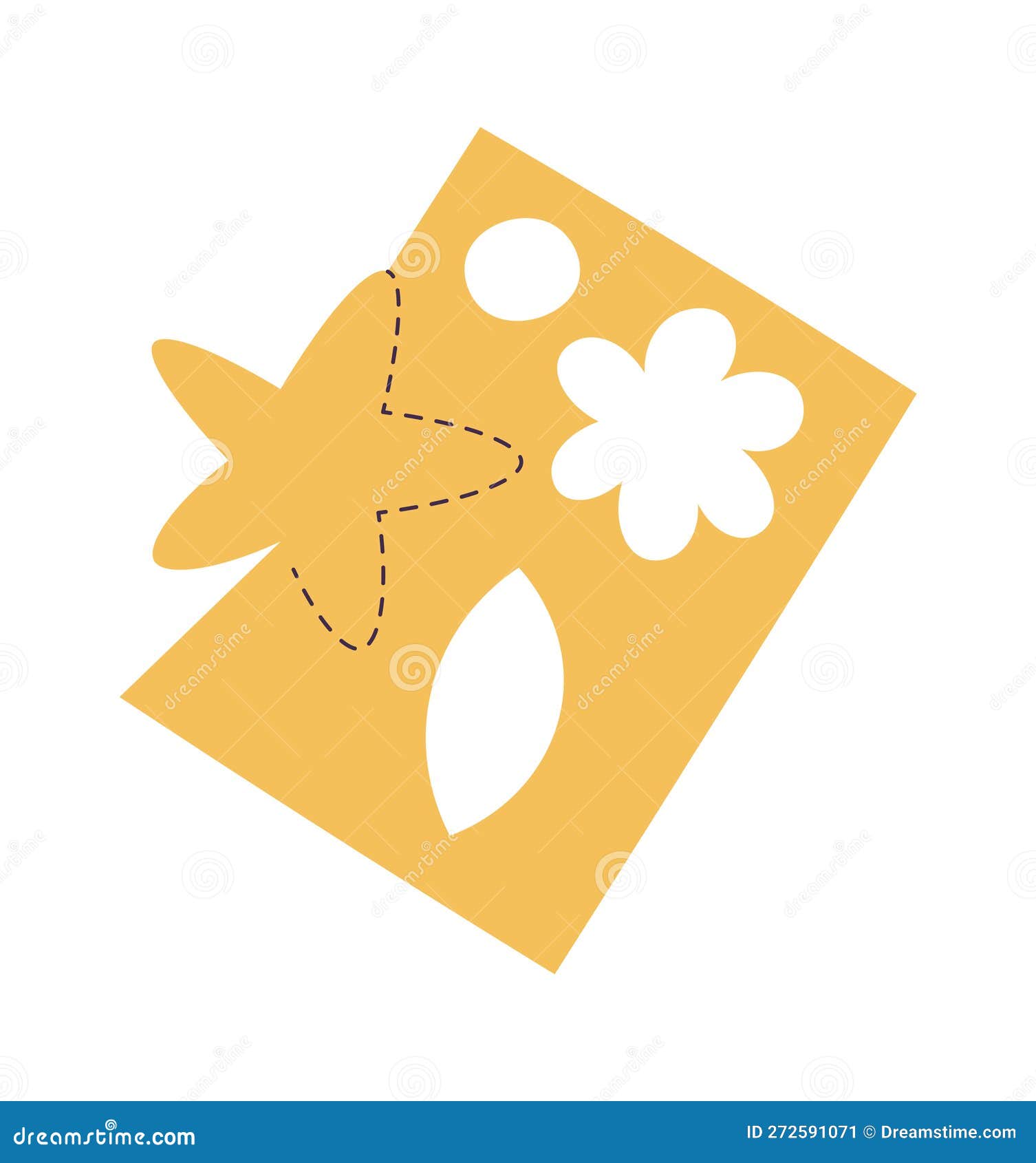 Flower with paper cutting stock vector. Illustration of pattern - 272591071
