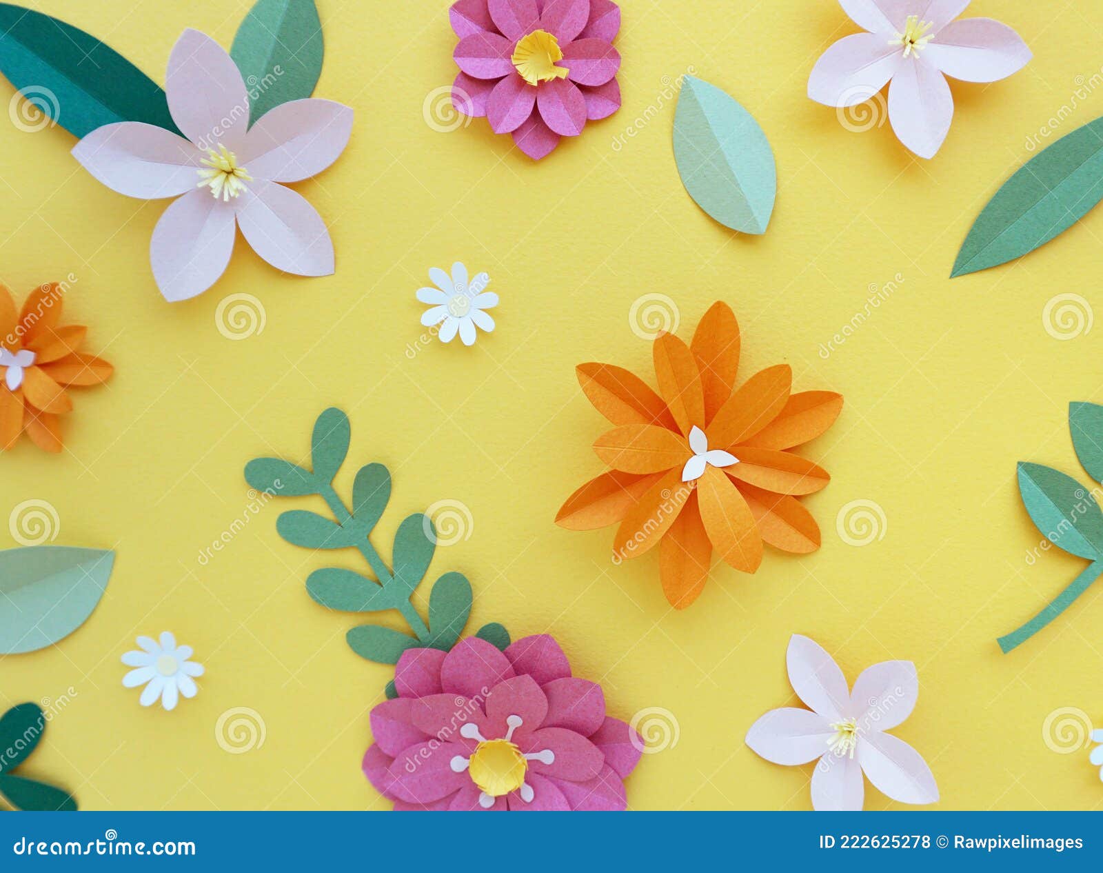 Flower Papercraft Art Activity Handmade Stock Photo - Image of paper ...