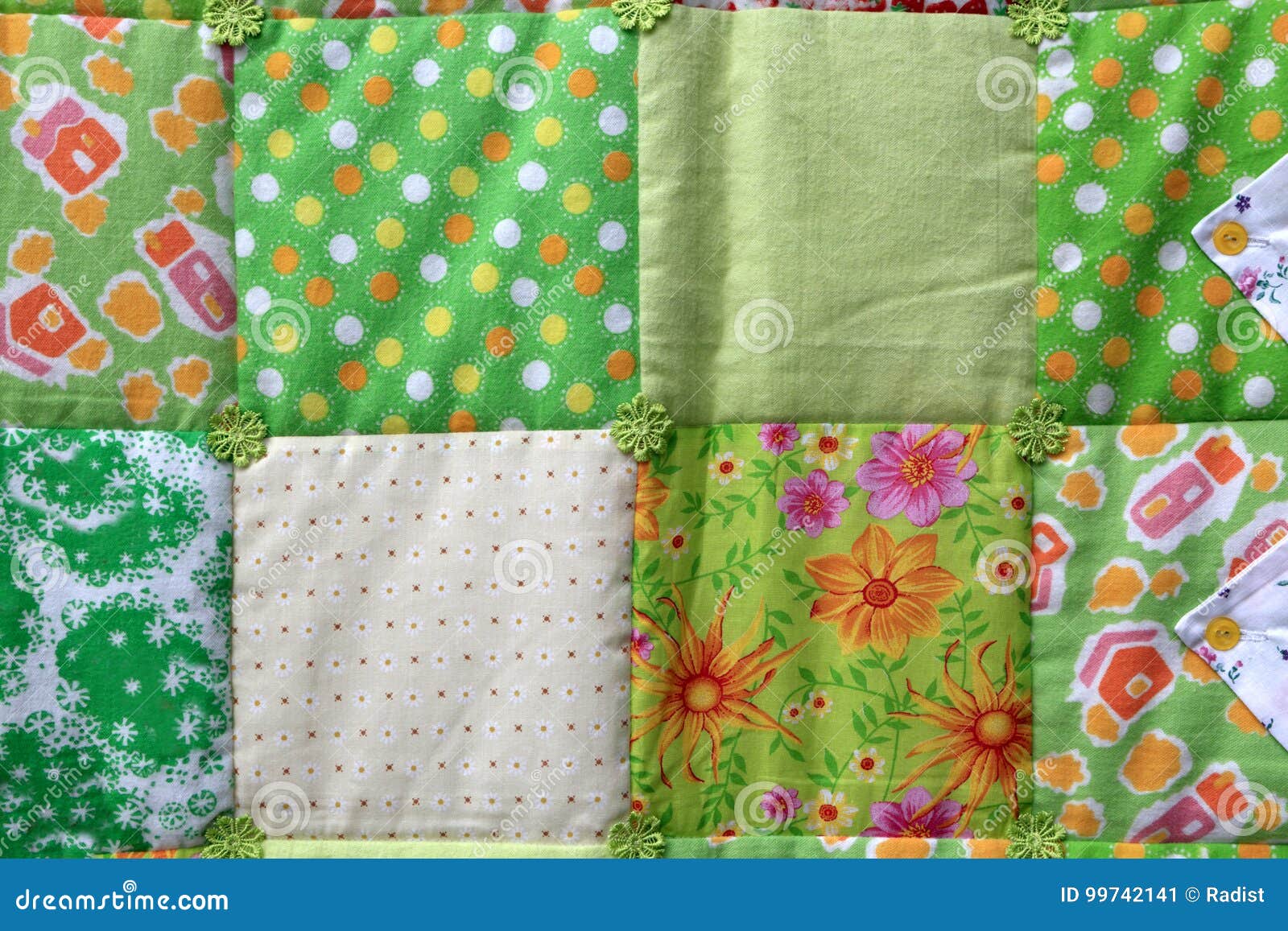 Flower patchwork quilt stock image. Image of creative - 99742141
