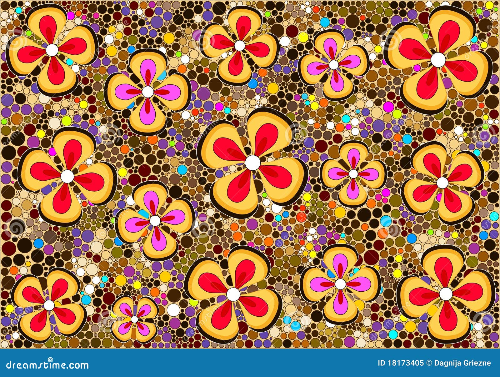 Flower pattern stock vector. Illustration of stone, bloom - 18173405