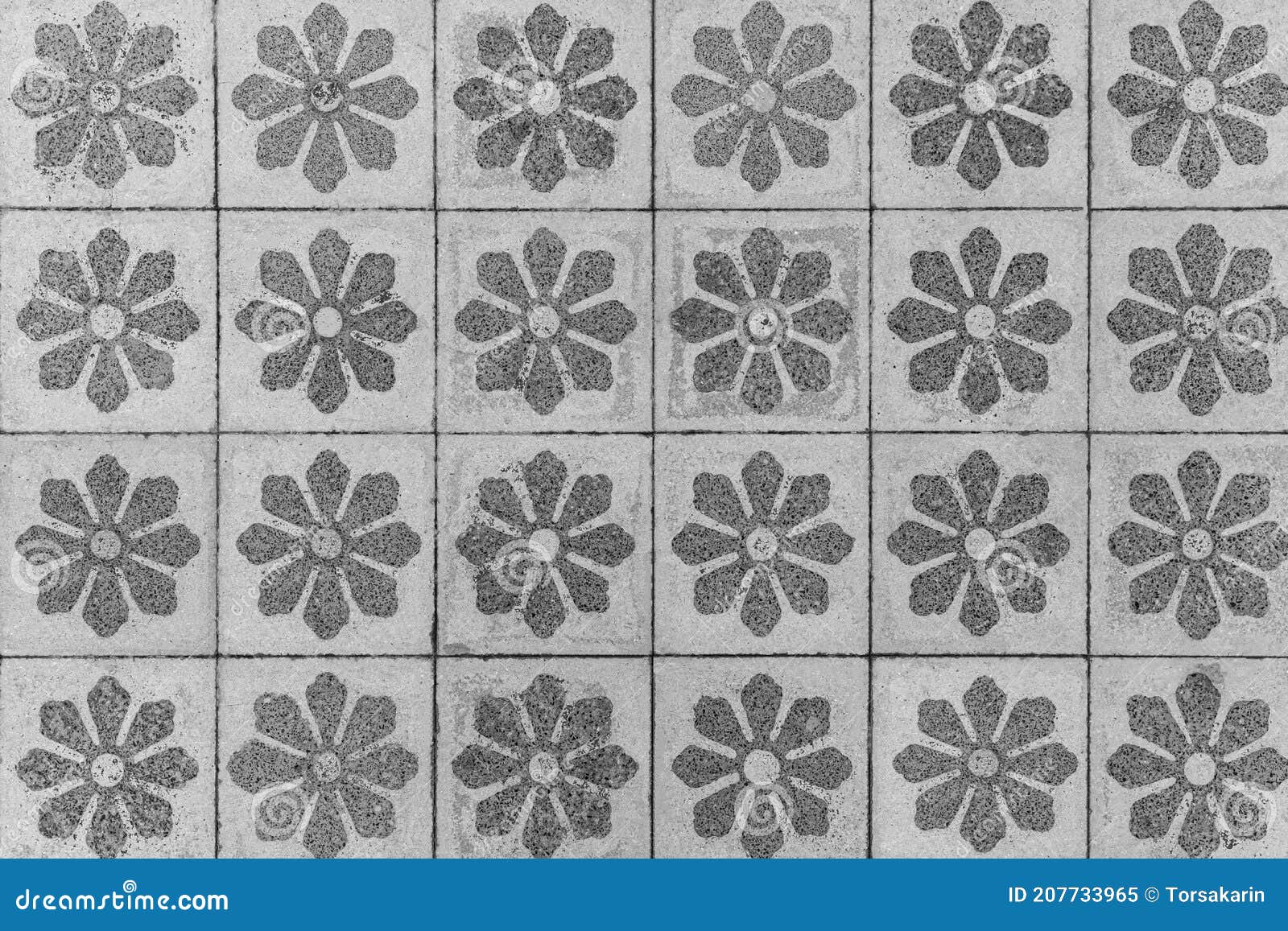 Flower Pattern Black and White Ceramic Floor Tile Pattern and Seamless ...