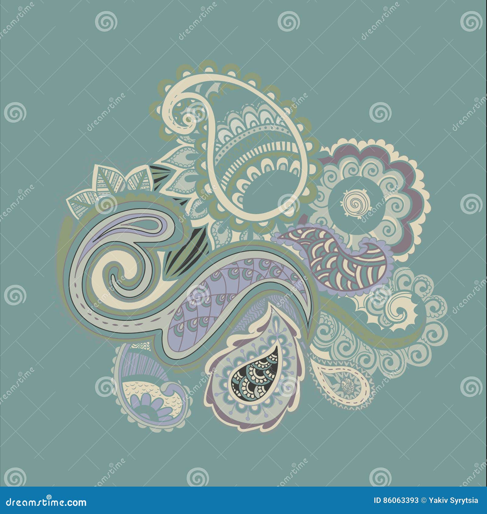 Flower Pattern Bright Abstract Wallpaper Vintage Stock Vector ...