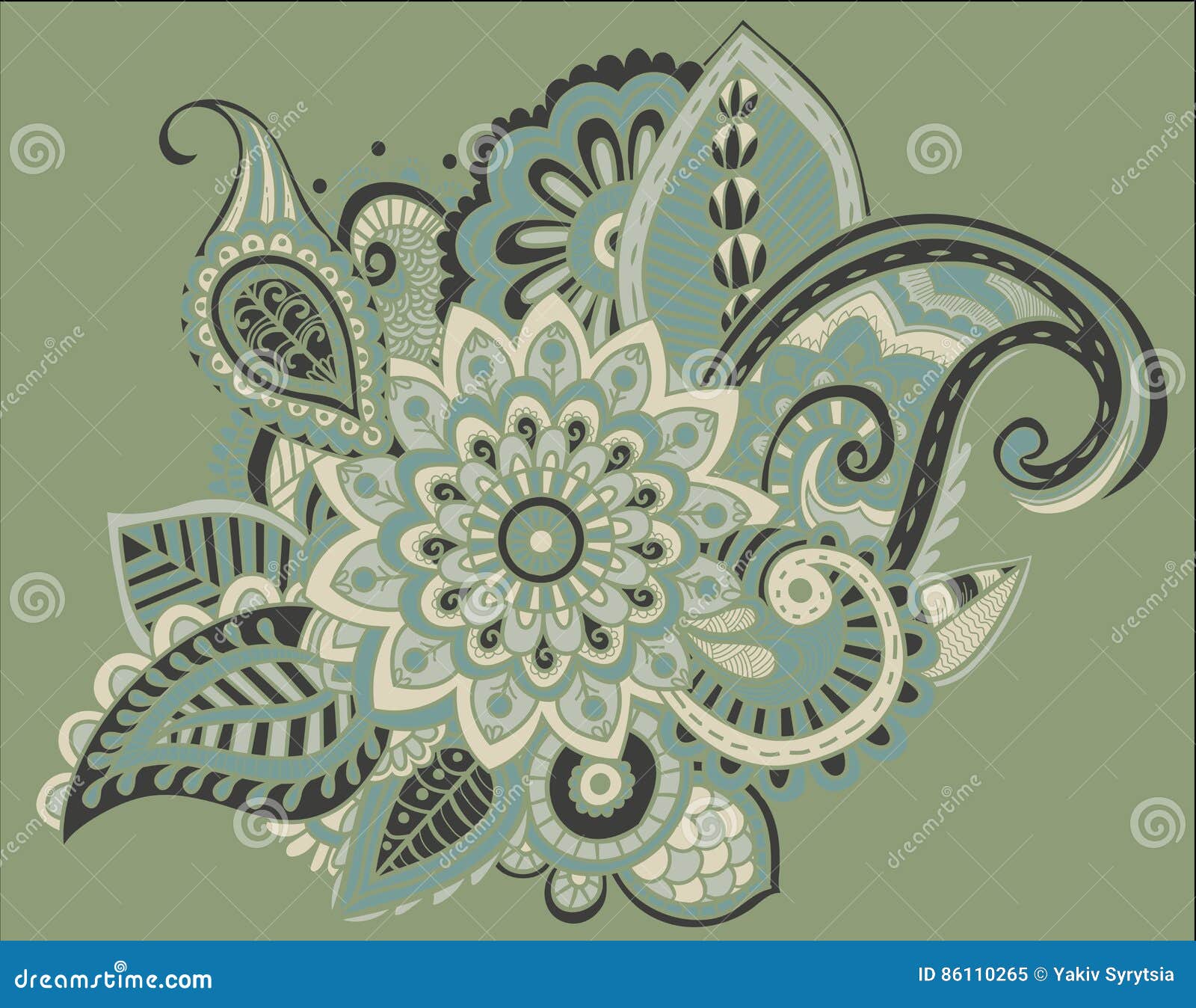 Flower Pattern Bright Abstract Wallpaper Vintage Stock Vector ...