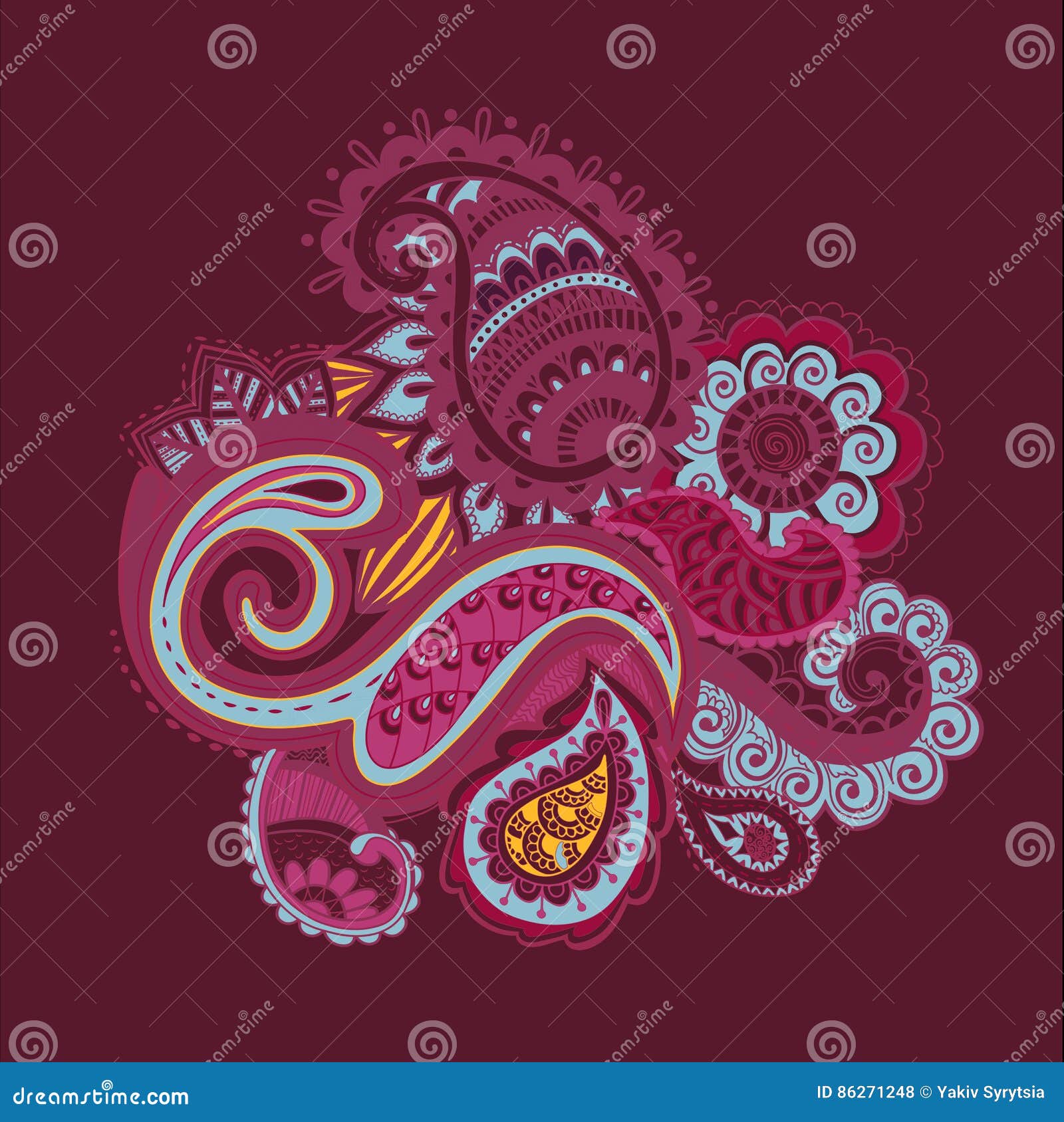 Flower Pattern Bright Abstract Wallpaper Vintage Stock Vector ...