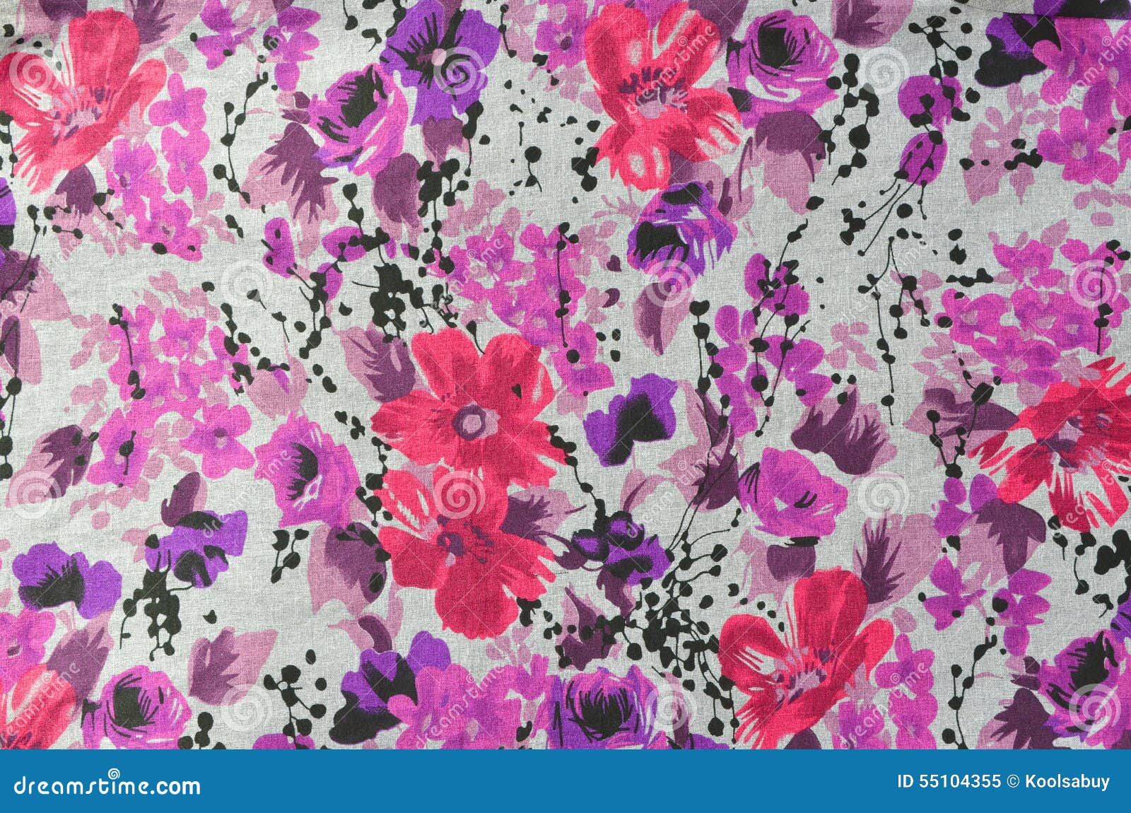Flower Pattern Cloth Fabric. Stock Image - Image of colorful, cloth ...