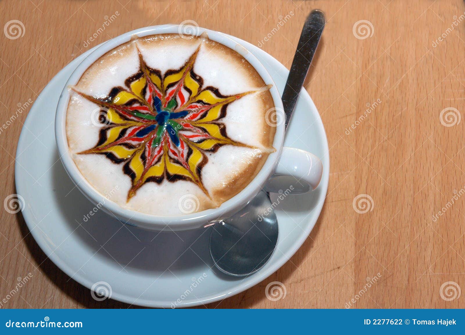 Flower pattern on coffee stock photo. Image of luxurious - 2277622