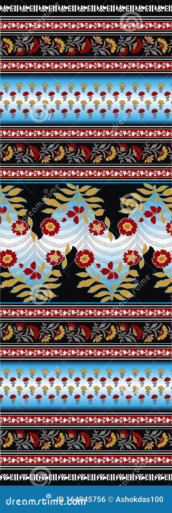 ALLOVER PATTERN DESIGN with BORDER for PRINT Stock Illustration ...