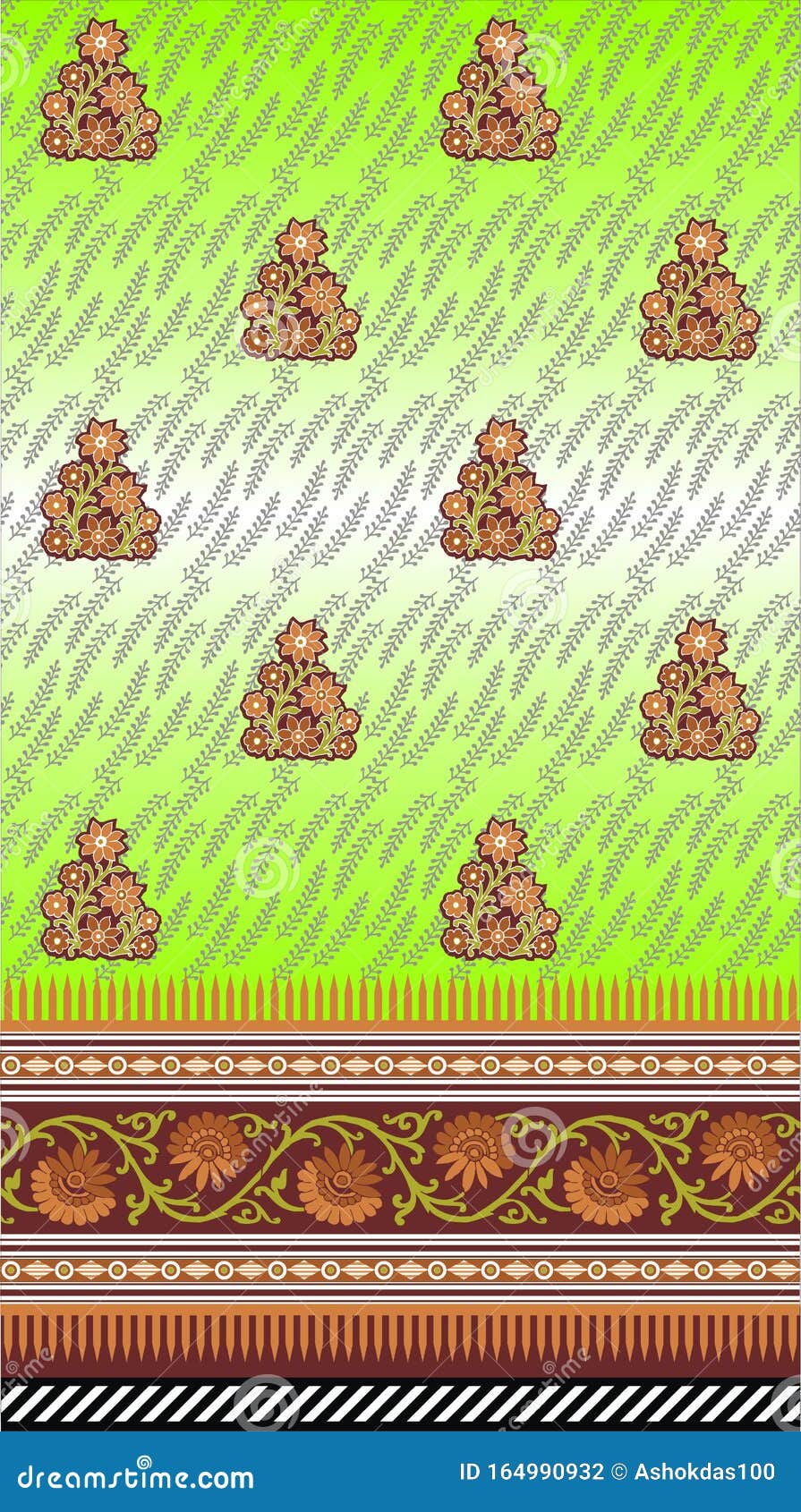 ALLOVER PATTERN DESIGN with BORDER for PRINT Stock Illustration ...