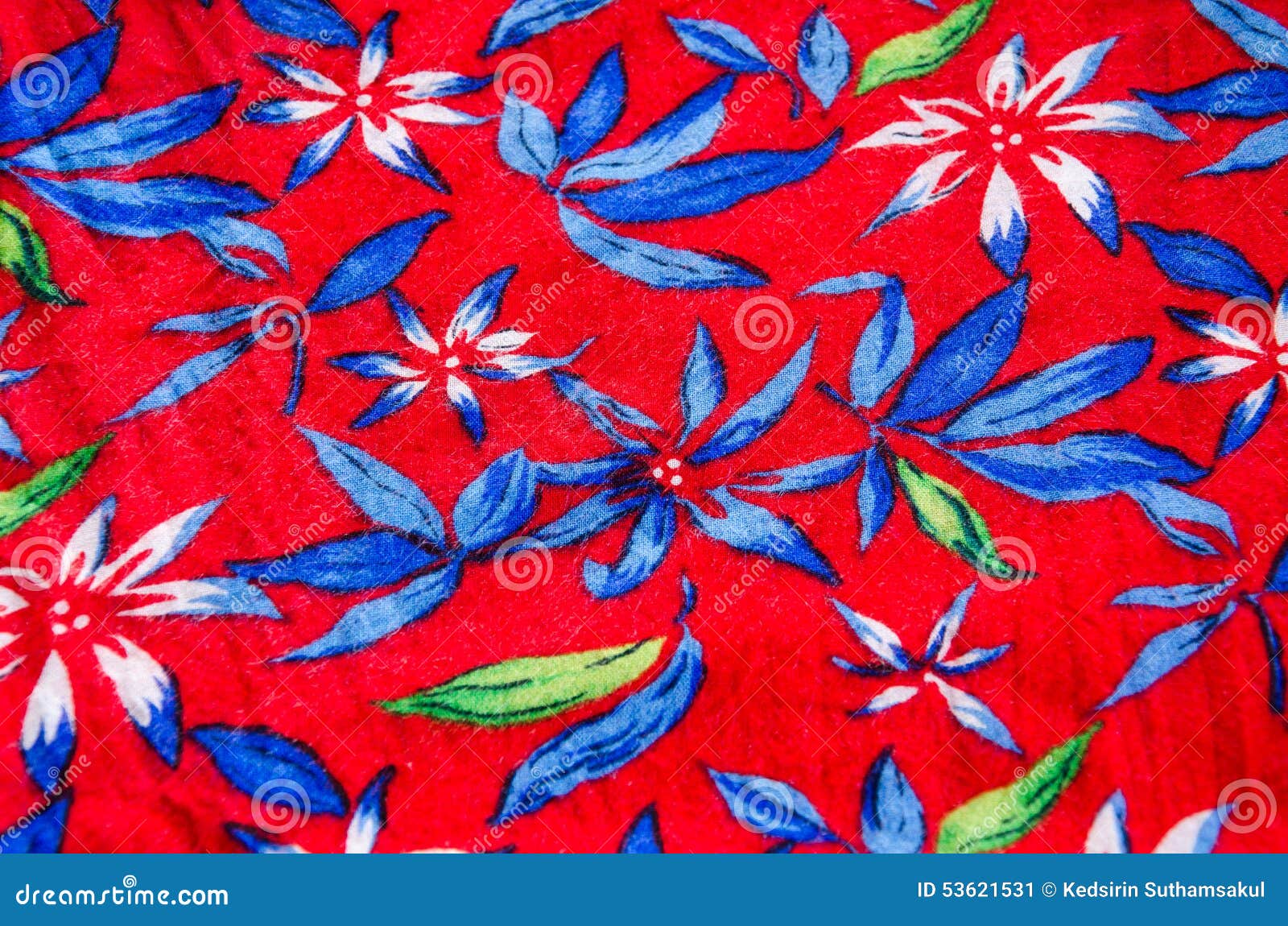 Flower Pattern on the Fabric Stock Image - Image of cloth, decor: 53621531