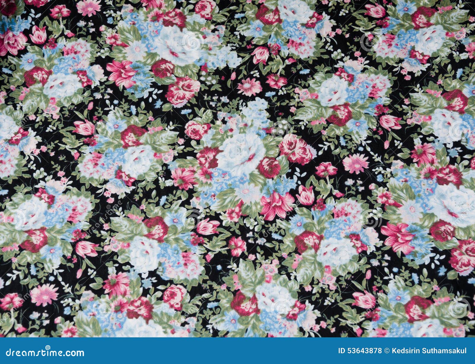 Flower Pattern on the Fabric Stock Photo - Image of abstract, cotton ...