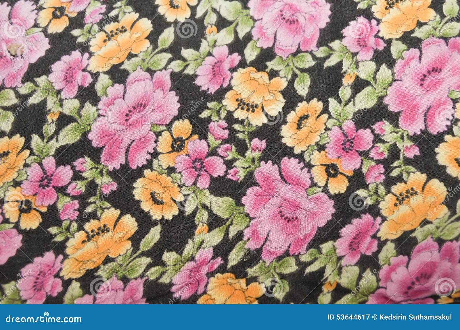 Flower Pattern on the Fabric Stock Image - Image of chic, clothing ...