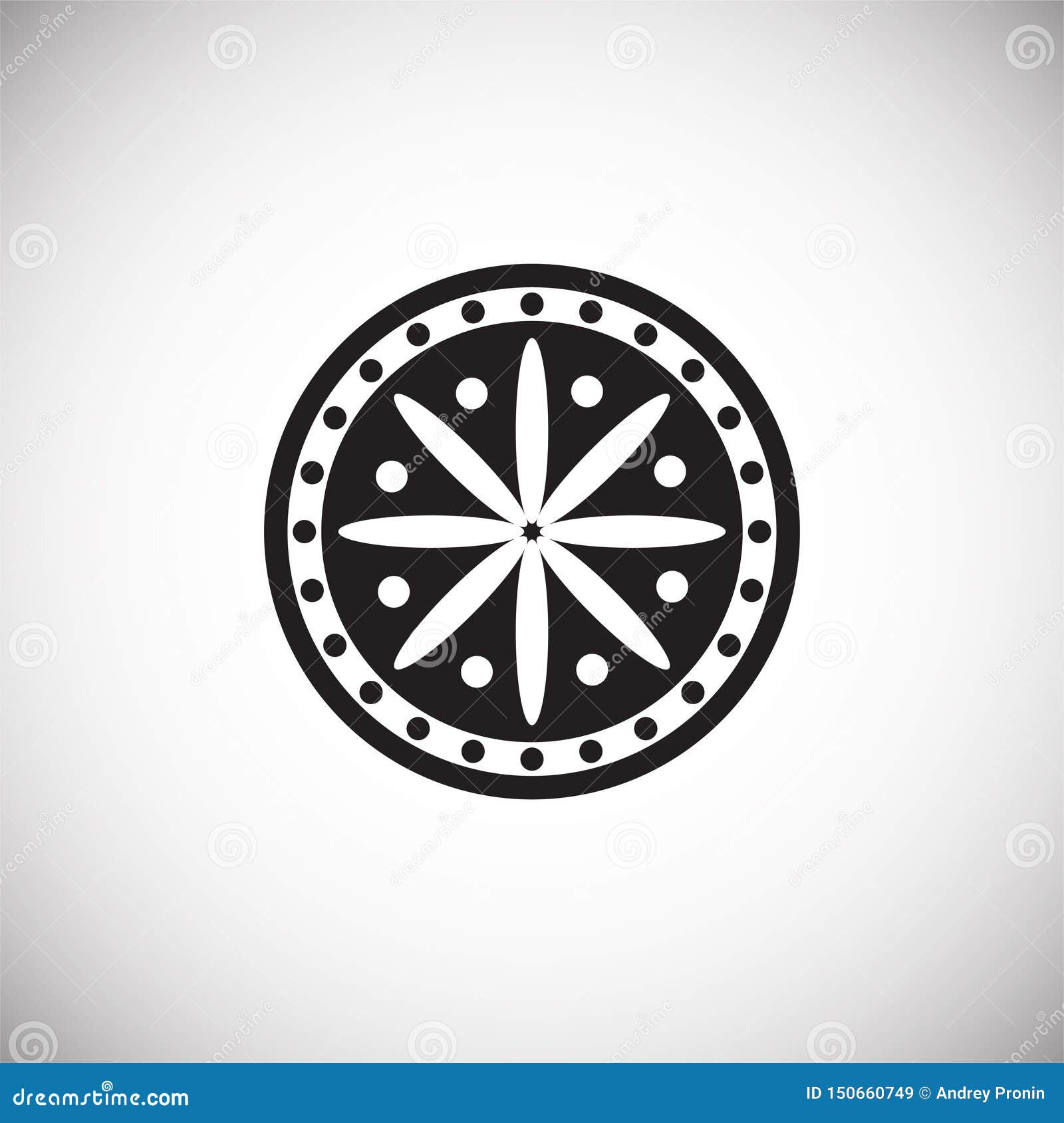 Flower Pattern Icon on Background for Graphic and Web Design. Simple ...