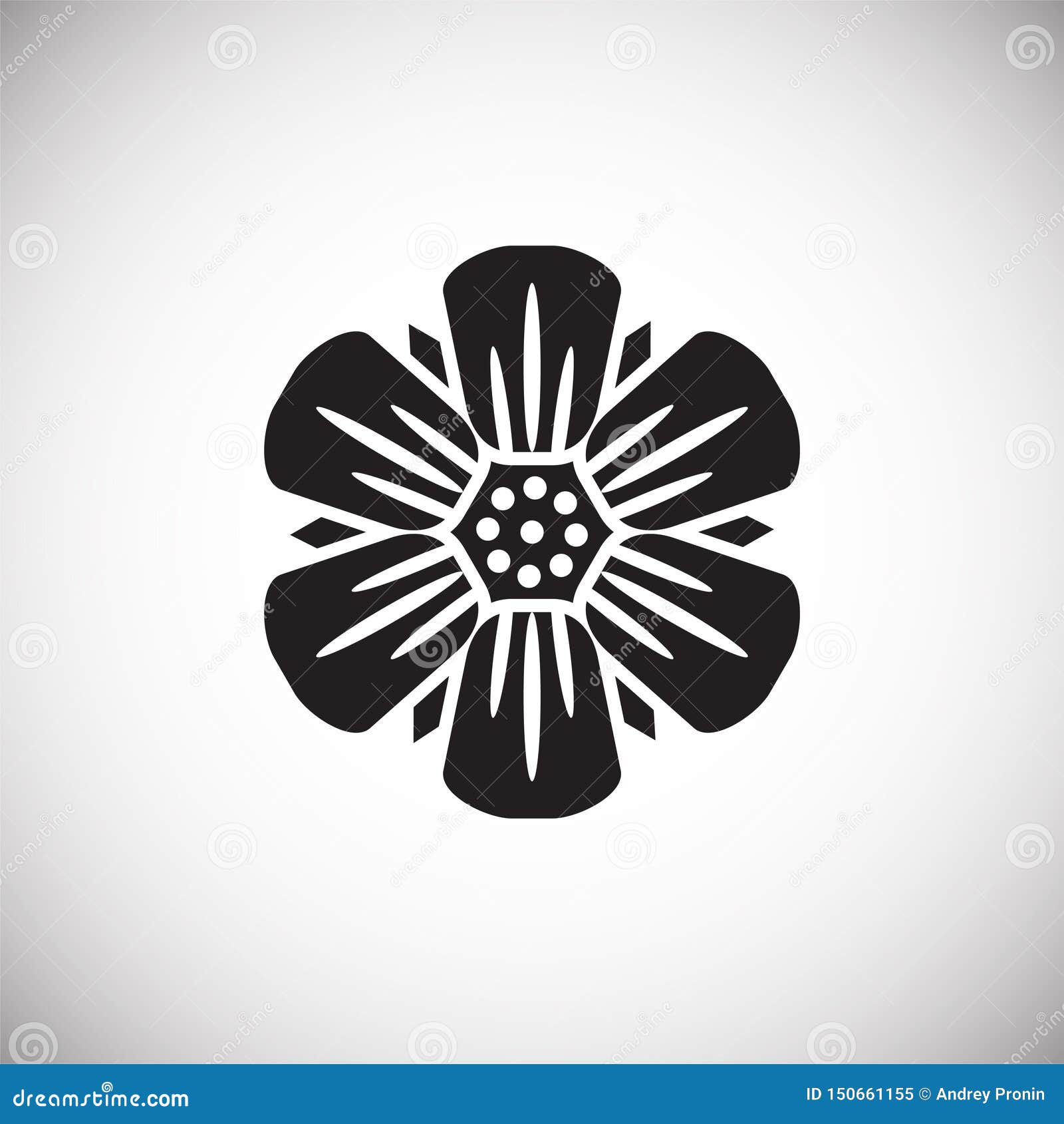 Flower Pattern Icon on Background for Graphic and Web Design. Simple ...