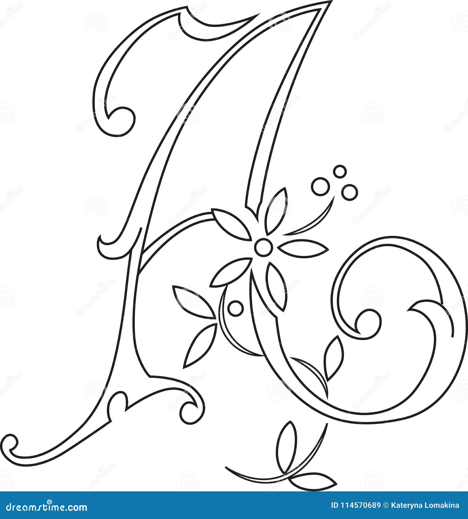 Flower pattern letters set stock vector. Illustration of love - 114570689