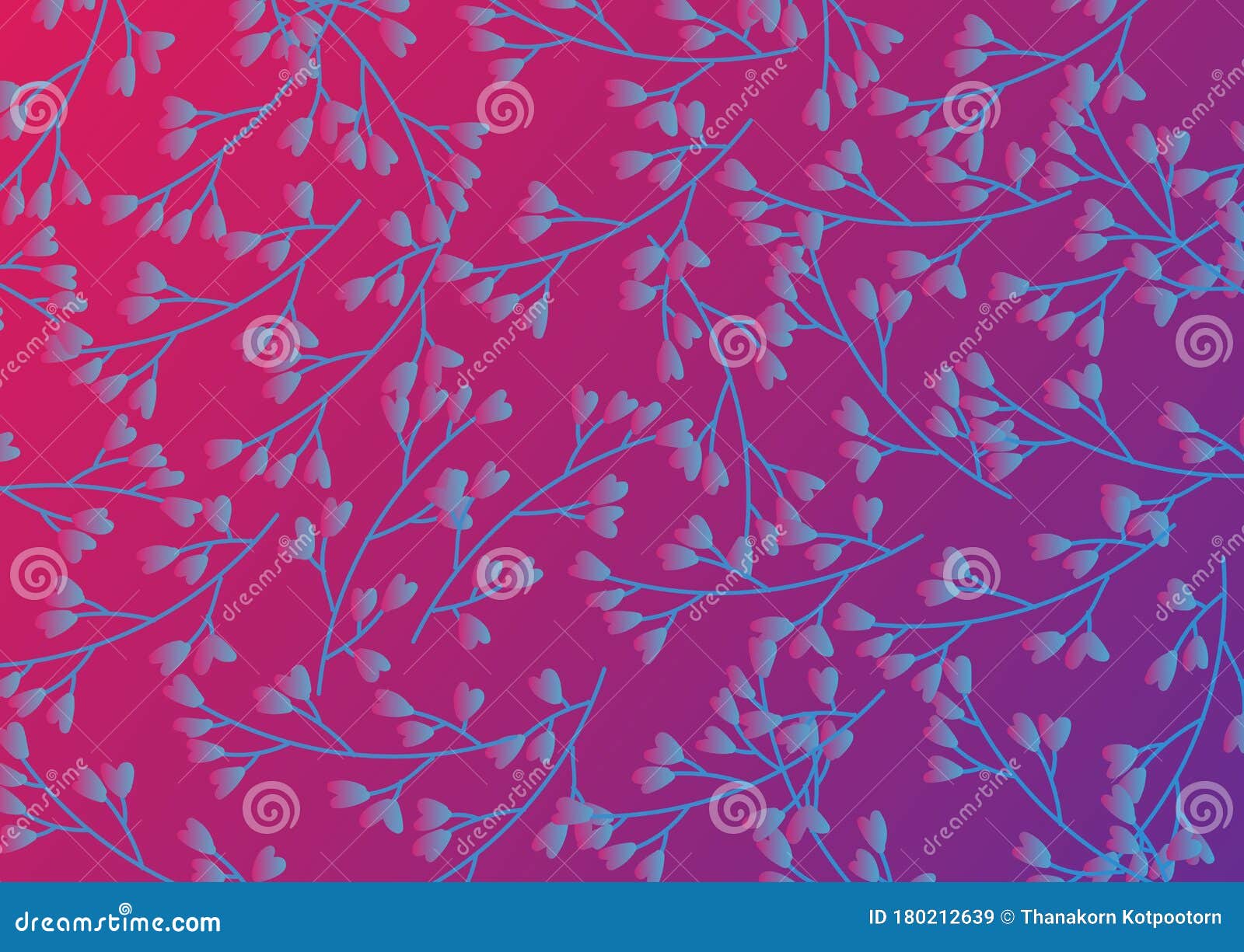 Flower Pattern with Neon Purple Background. Vector Illustration Stock ...
