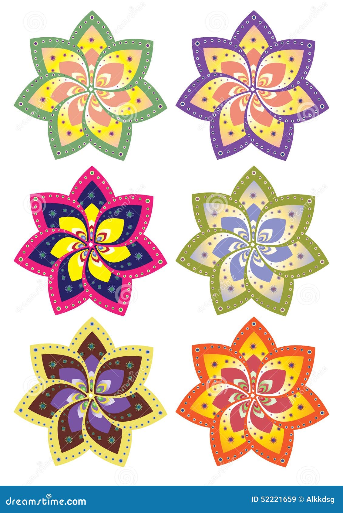 Flower Pattern stock vector. Illustration of leaf, plant - 52221659