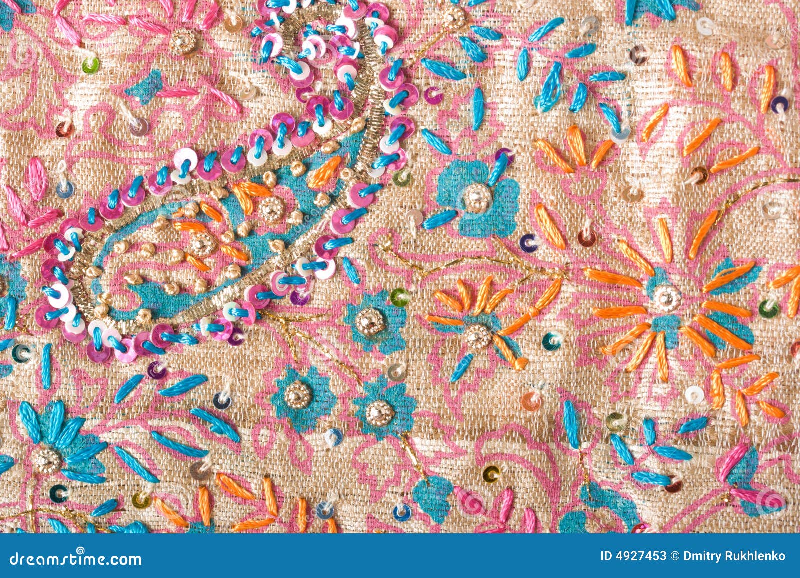 Flower pattern on silk stock image. Image of pattern, plant - 4927453