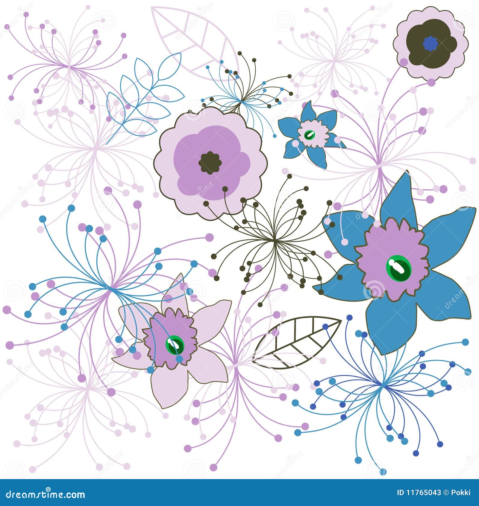 Flower pattern. Vector stock vector. Illustration of nature - 11765043