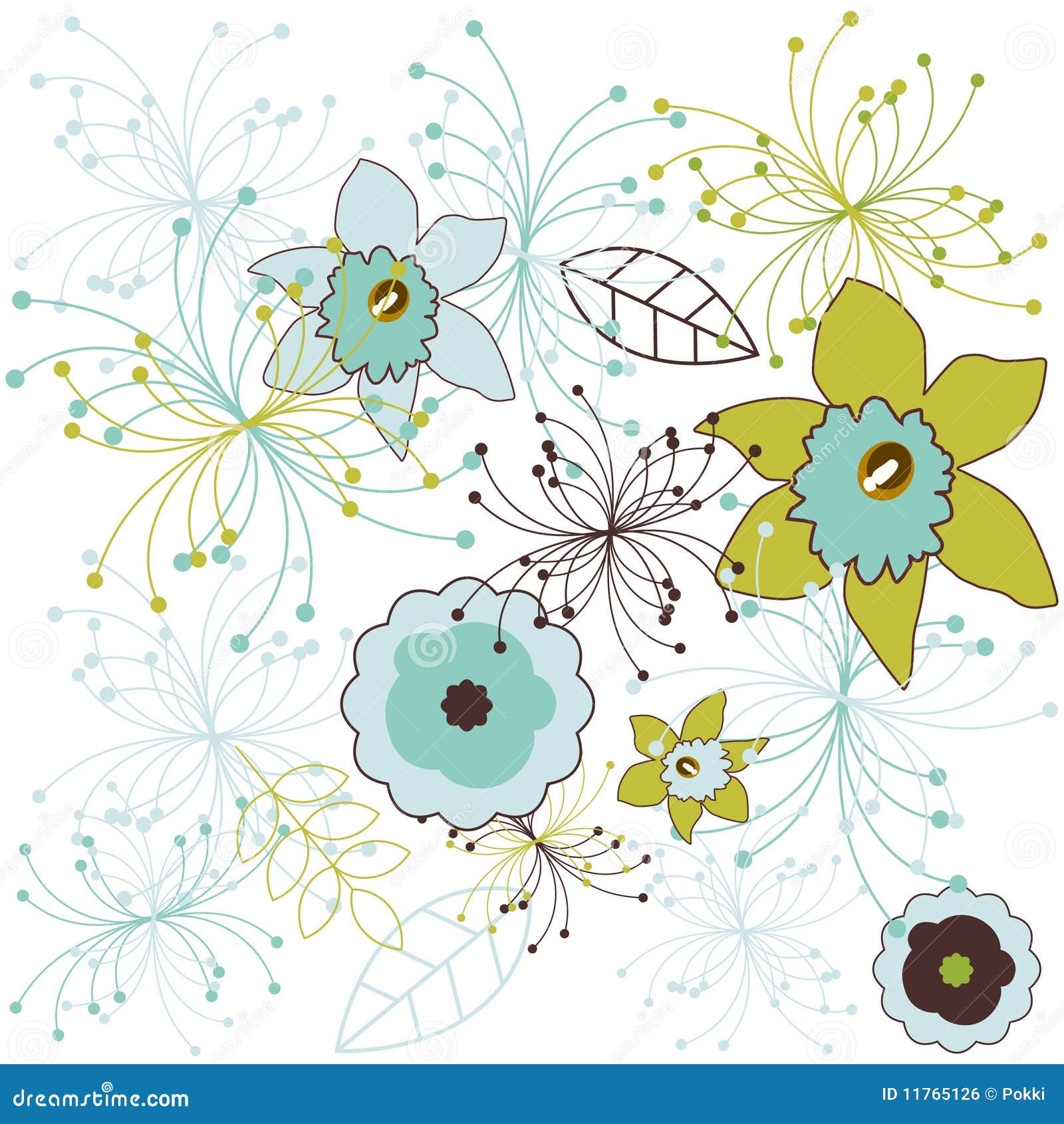 Flower pattern. Vector stock vector. Illustration of isolated - 11765126