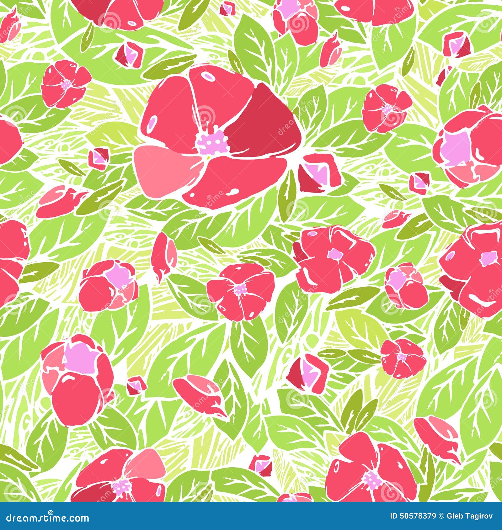 Flower Pattern, Vector Graphics Stock Vector - Illustration of design ...