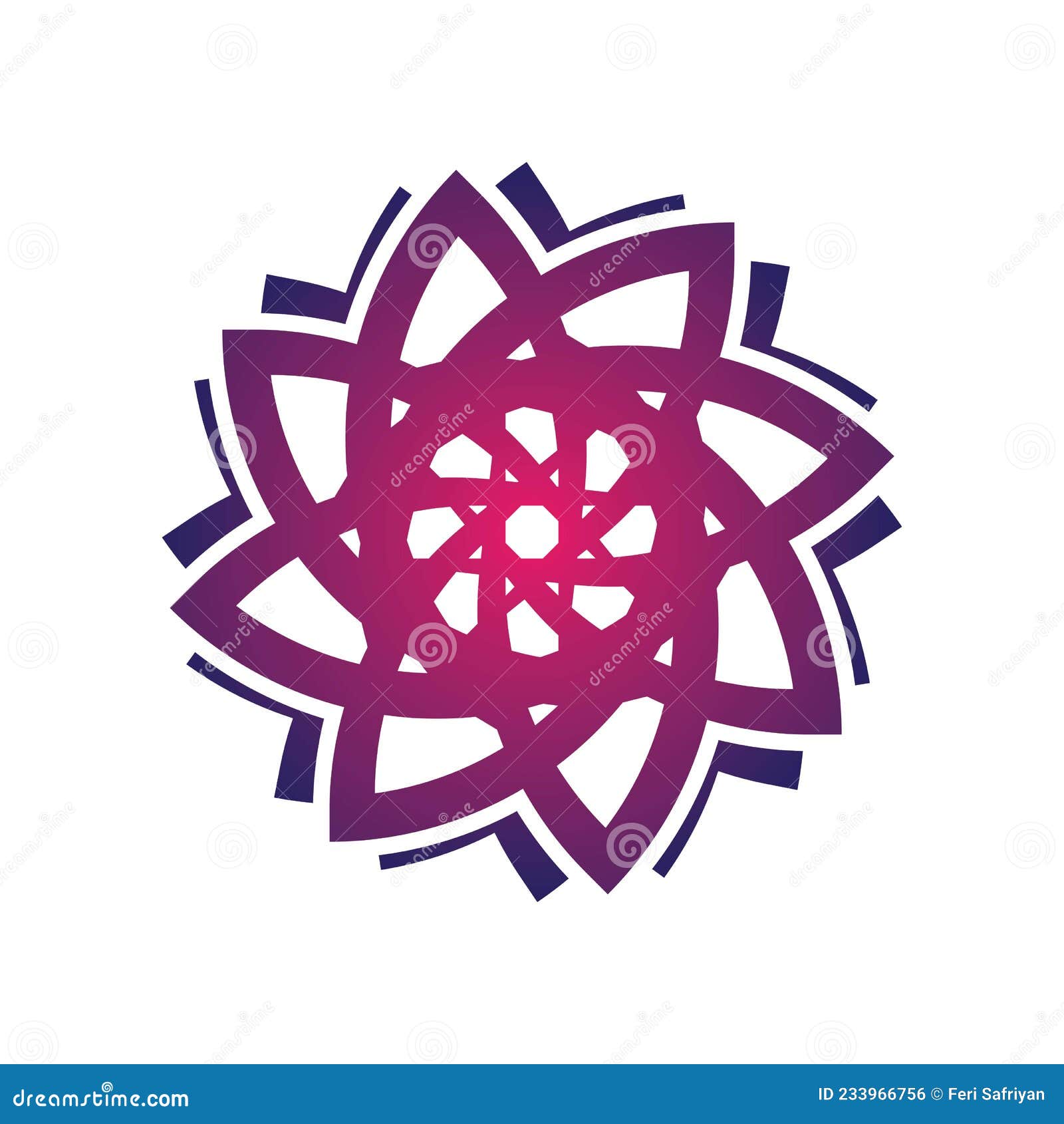 Flower pattern vector logo stock vector. Illustration of flower - 233966756