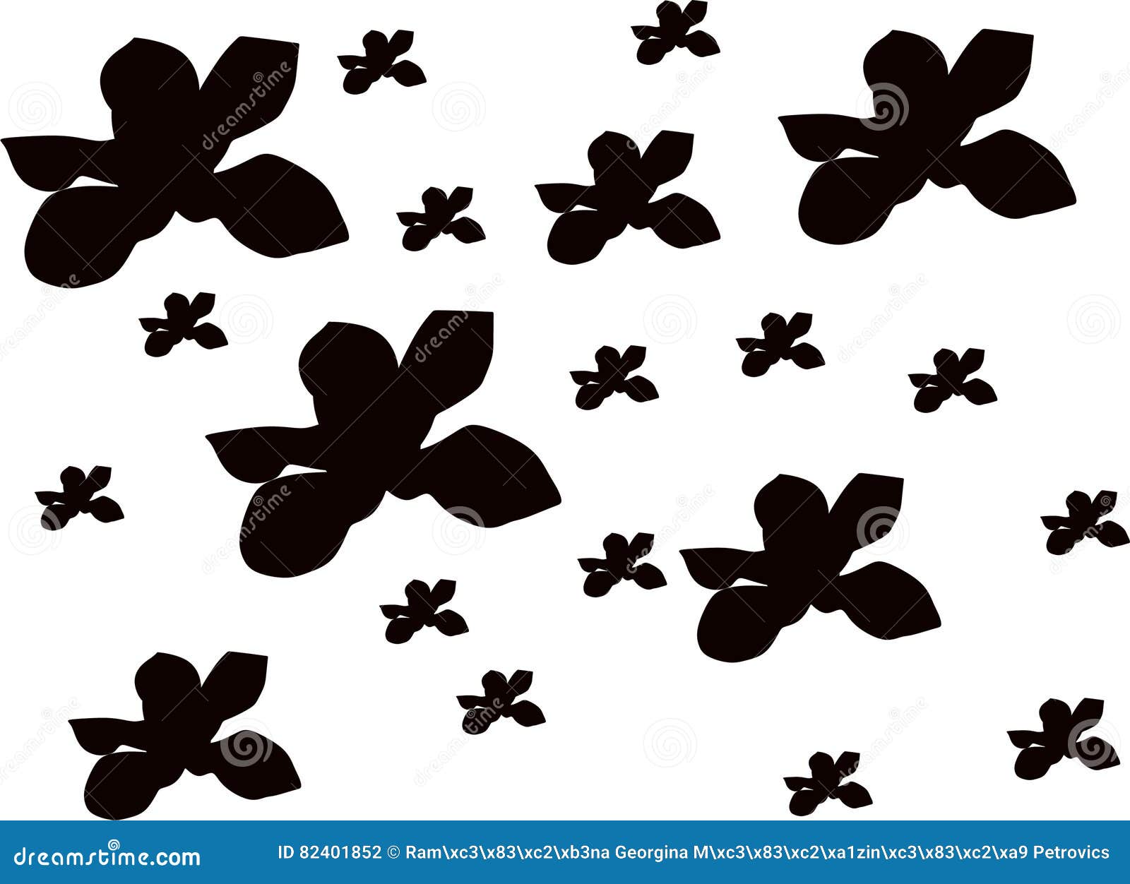 Flower pattern 2 stock vector. Illustration of silhouette - 82401852