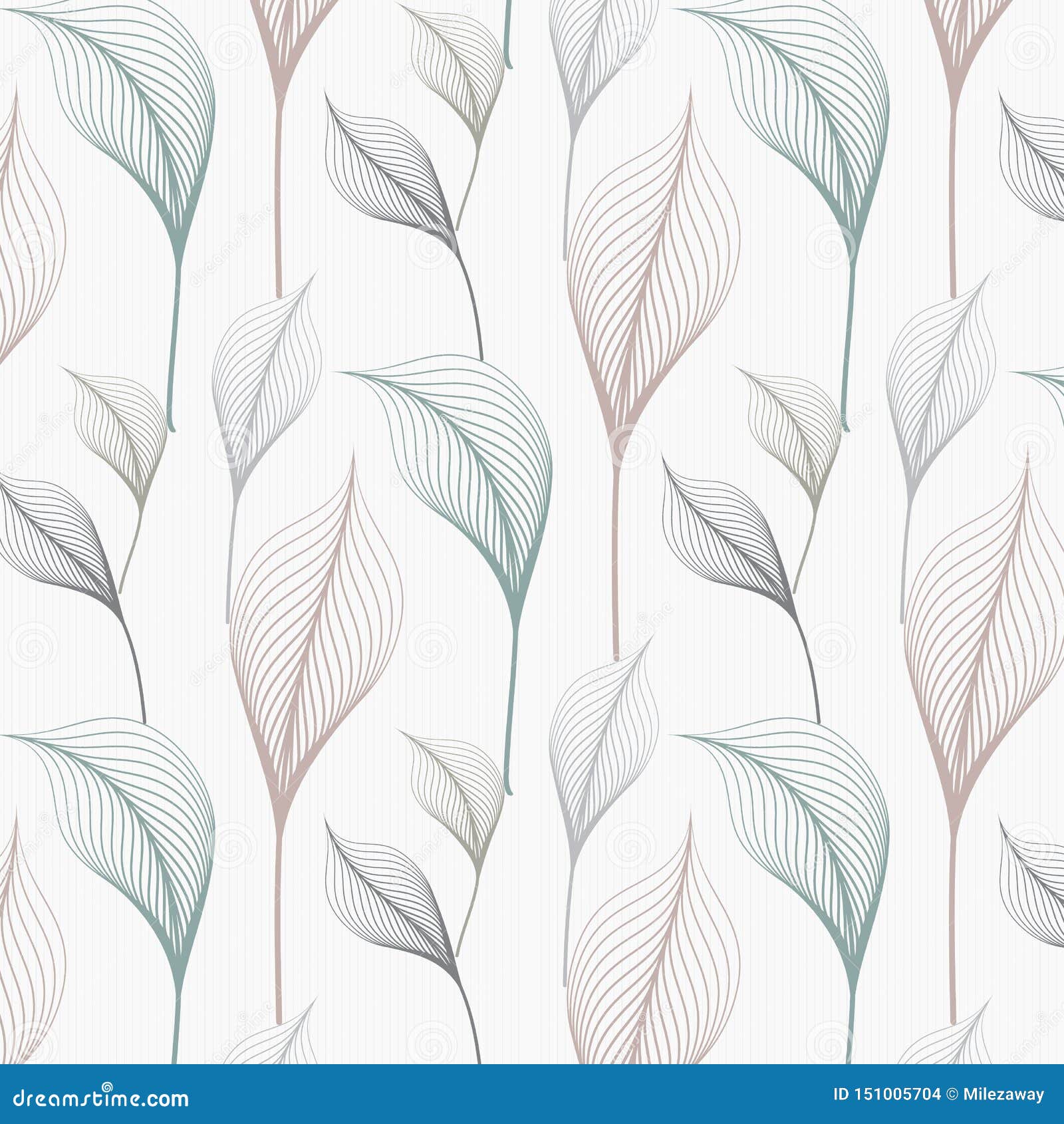 Flower Petal or Leaves Geometric Pattern Vector Background. Repeating ...